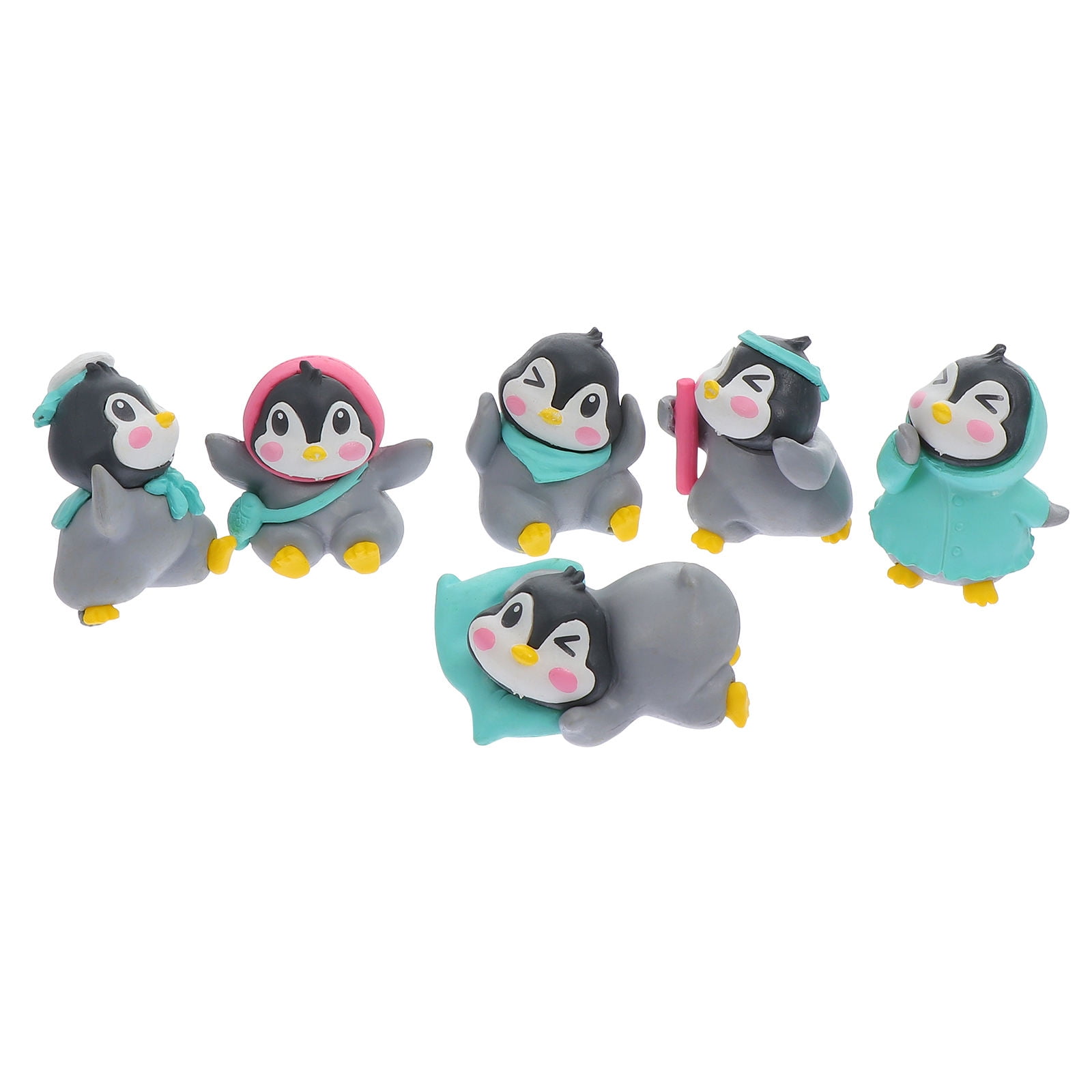 MLINS 6 PCS Penguin Toys for Children Mini Figurines Penguins Decor ...