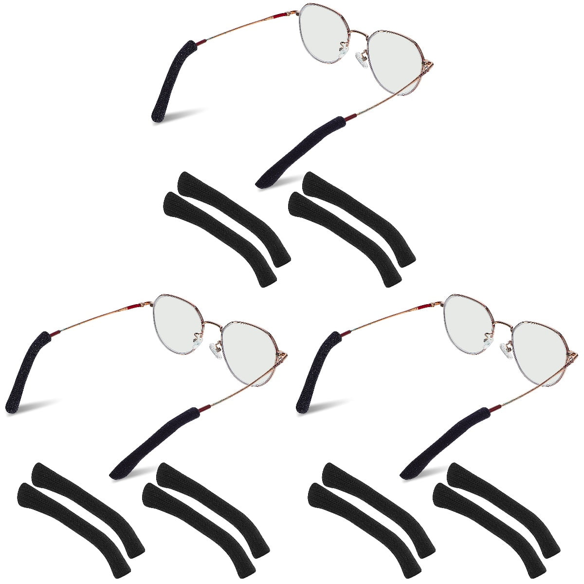 MLINS 6 Pairs Eyeglasses Temple Tips Sleeves Anti Slip Temple Pads ...