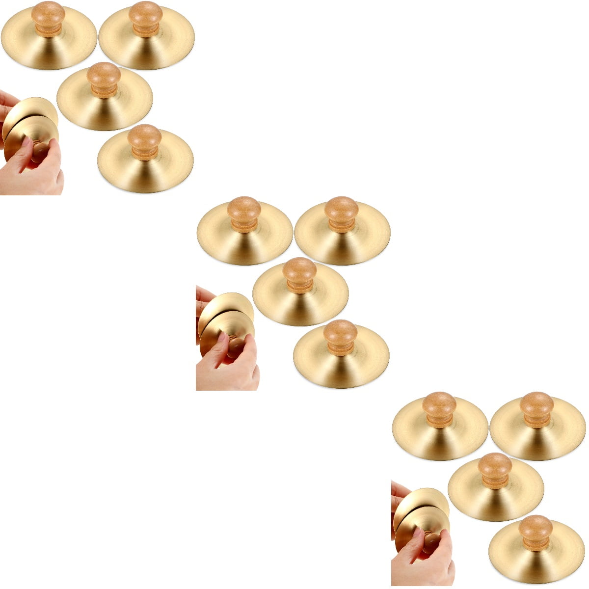 MLINS 6 Pairs of Finger Cymbals Kids Percussion Instrument Toys Copper ...