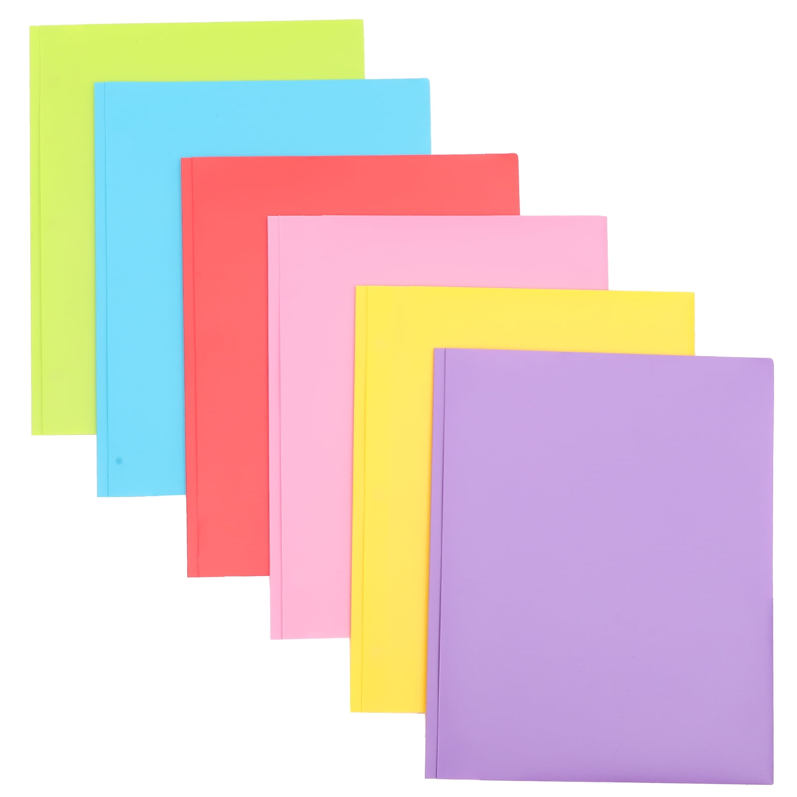 MLINS 6 Pcs A4 Folder Light Blue Folders with Pockets Dividers Office ...