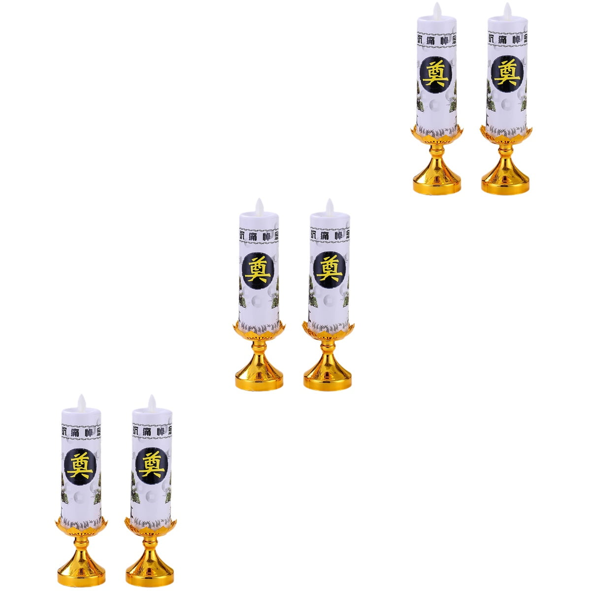 MLINS 6 Pcs Antique LED Candle Lamps Funeral Altar Candle Light for ...