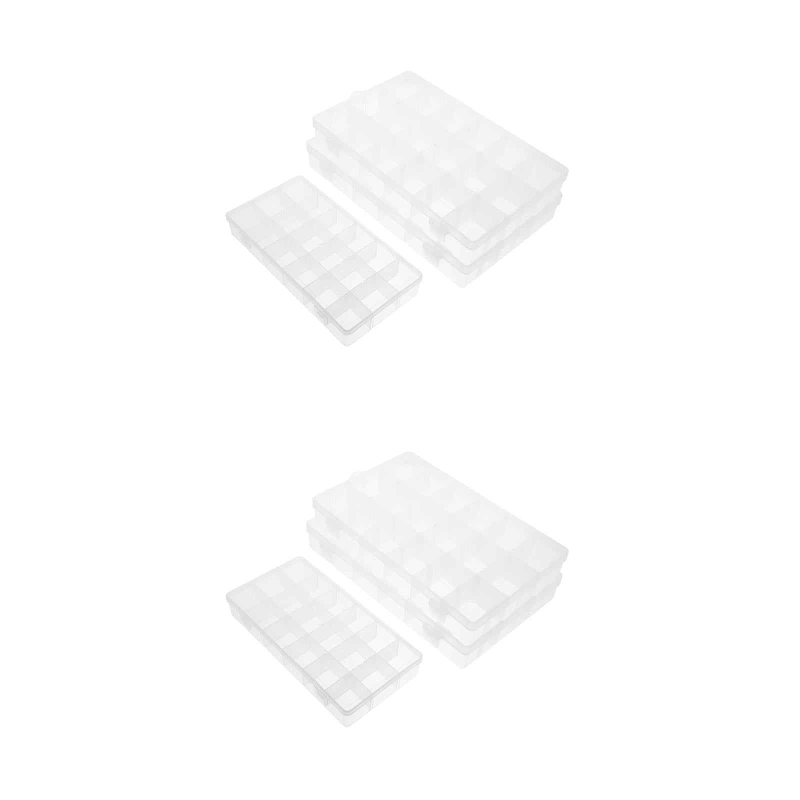 MLINS 6 Pcs Bead Storage Container Organizer Box with Dividers ...