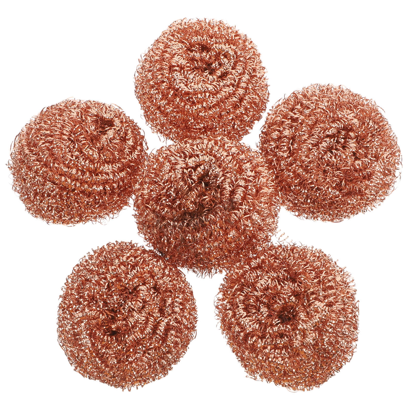 MLINS 6 Pcs Brass Cleaner Metal Scrubbers for Cleaning Dishes Rose Gold ...