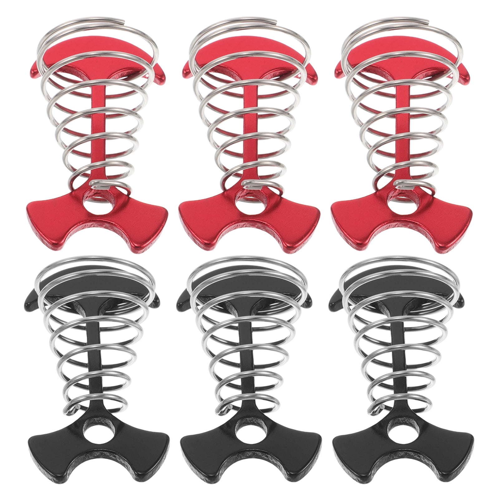 FELTECHELECTR Black Fishbone Deck Anchor Pegs for Campers 6Pack 2.6X1 ...