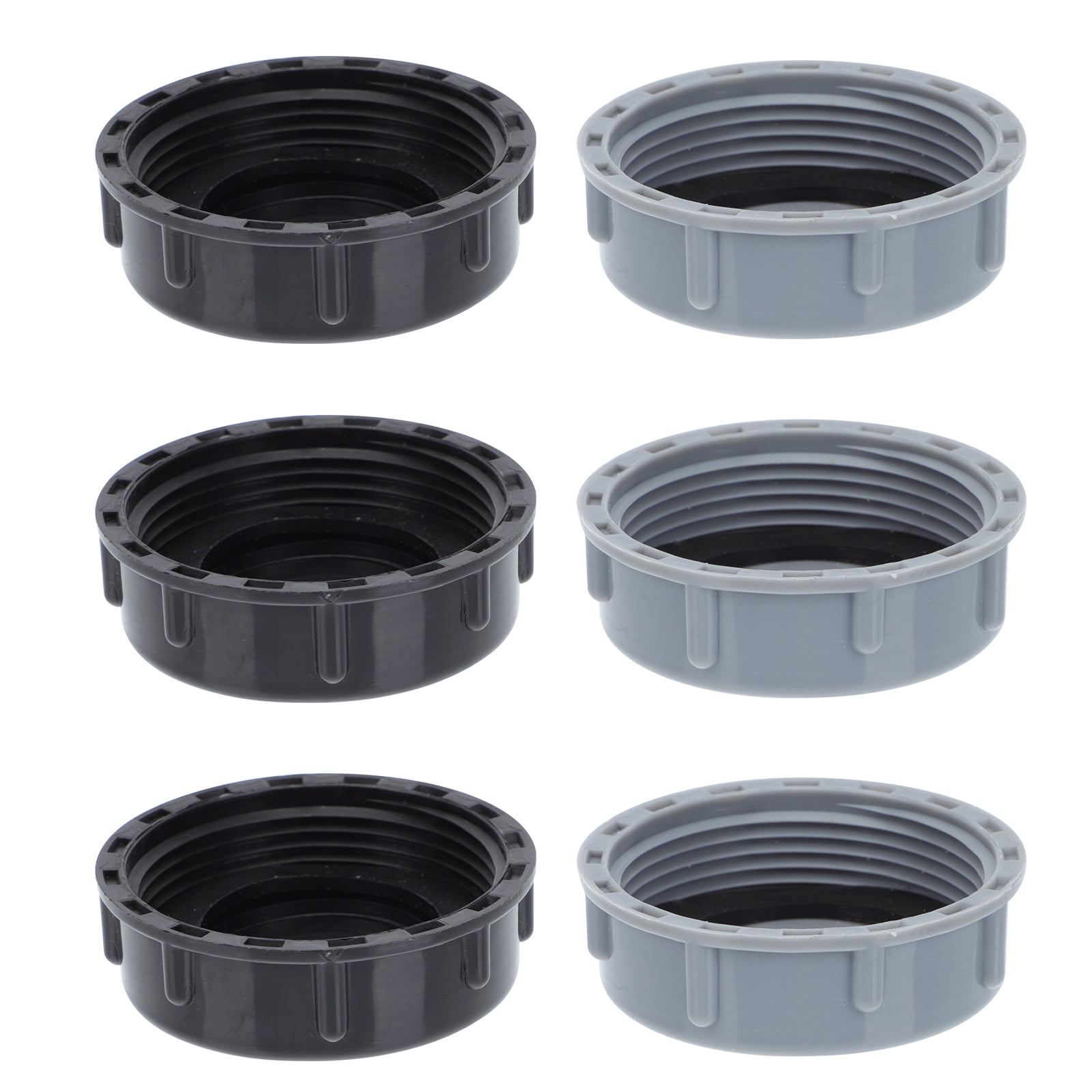 Plastic Drain Covers for Drainer Black Pipe End Caps 6 Pieces Easy to ...