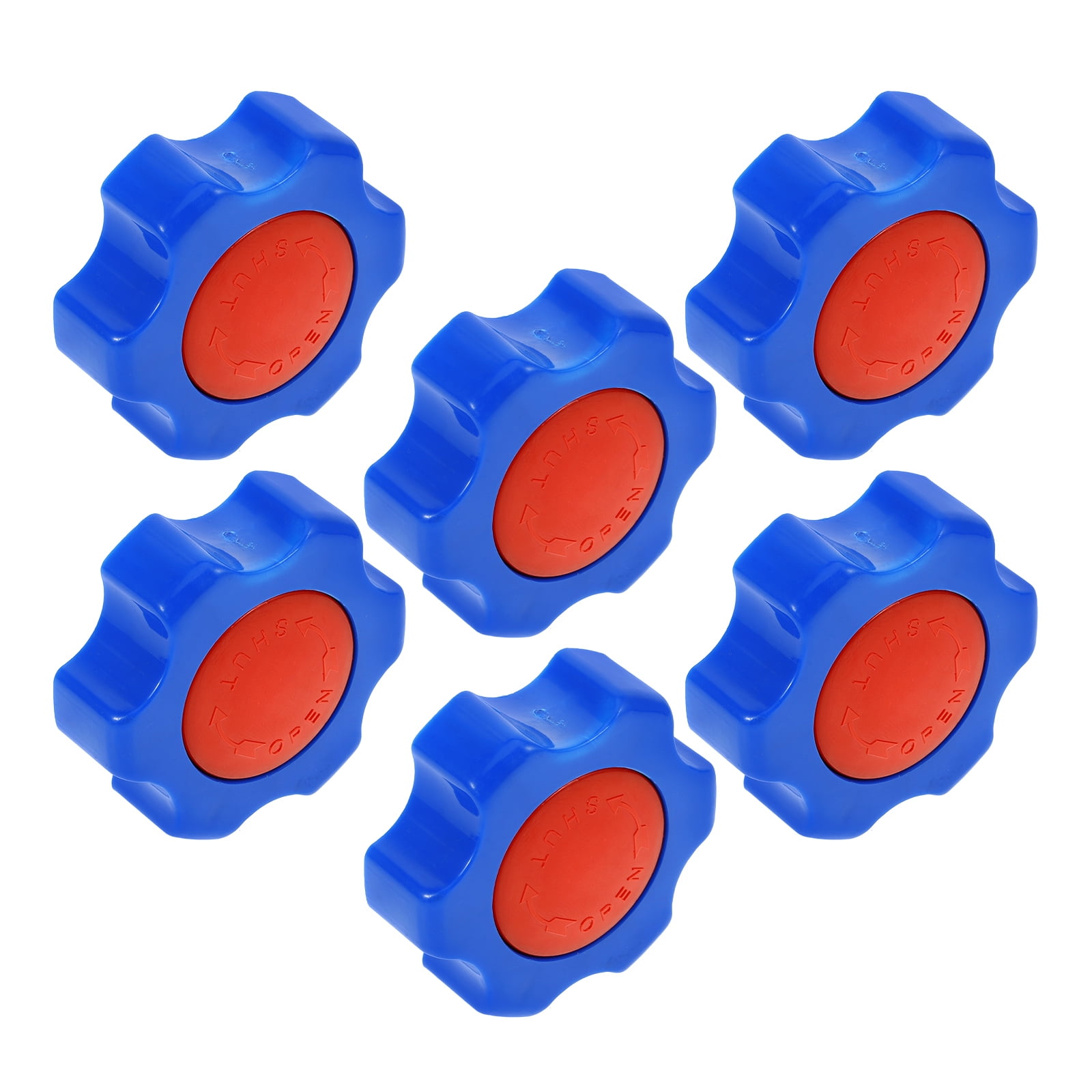 DINHEAROM Spigot Handle Replacement Hand Wheel Blue Plastic 6pcs ...