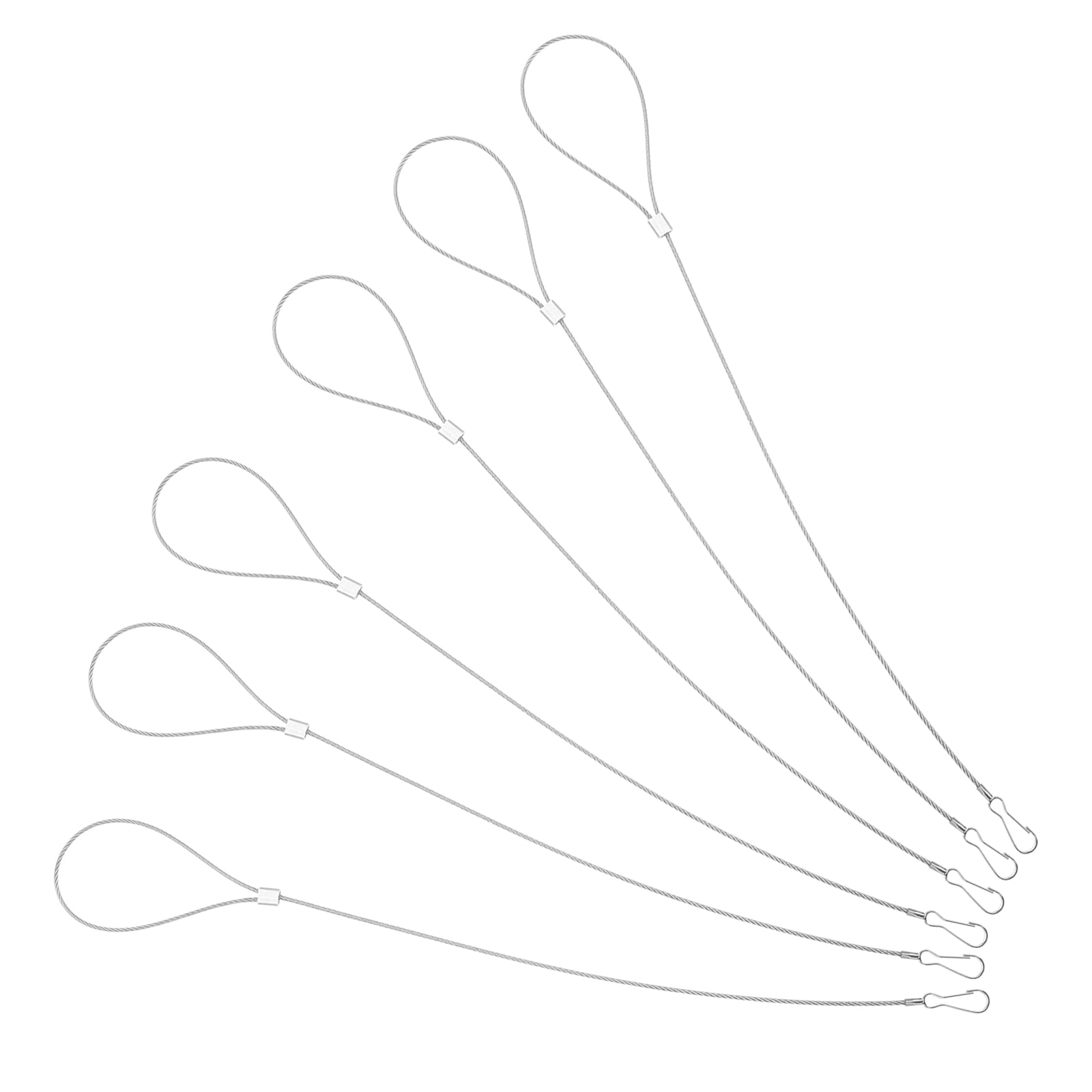 6pcs Gate Latch Cable Pull for Home Use Stainless Steel Silver Color ...