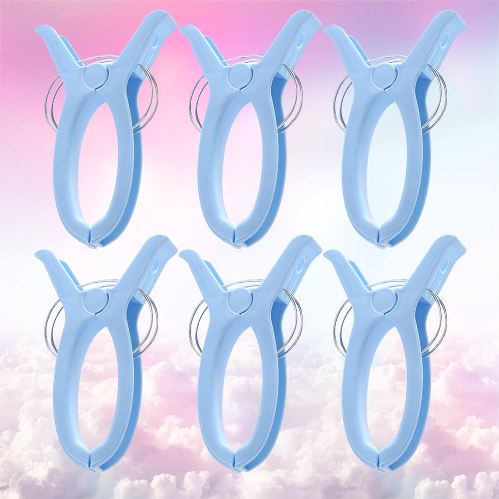 PTOOTP Plastic Clothes Drying Clips 6 Pieces Laundry Pegs for Hanging ...