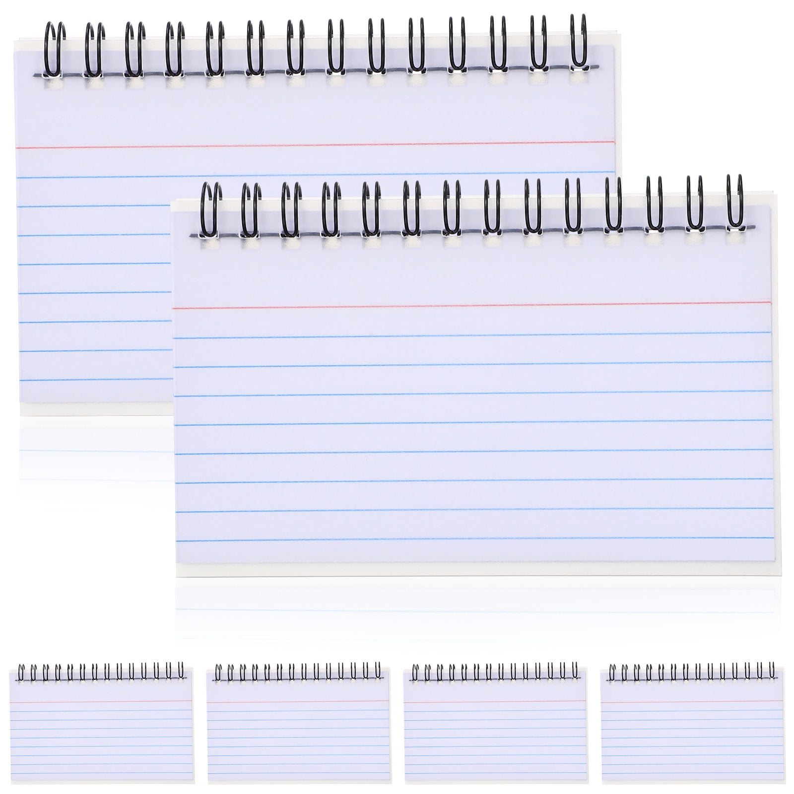 MLINS 6Pcs Metal Binding Rings Index Card Book for Teachers Small Note ...
