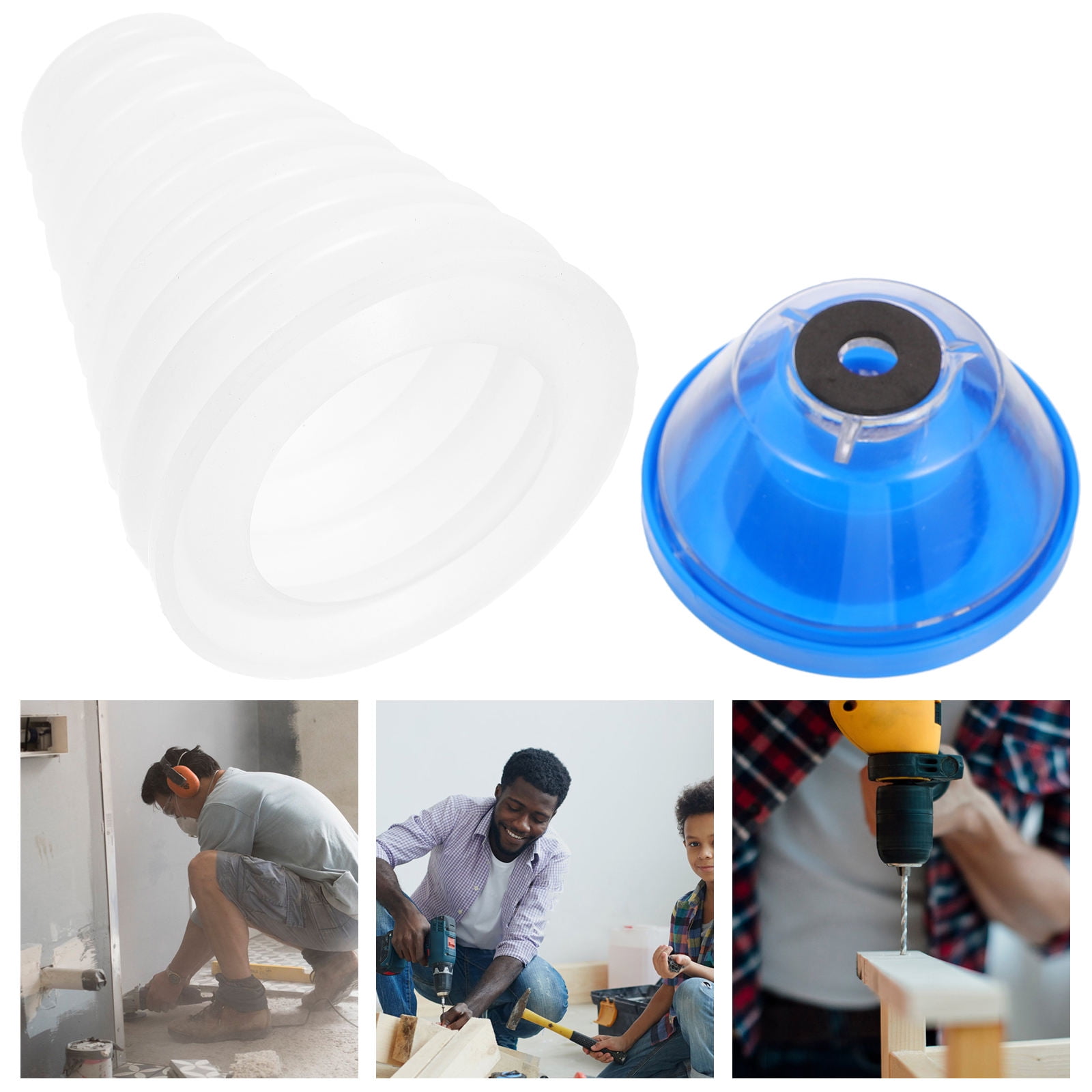 MLINS 6 Pcs Cover Drill Dust Collector Drill Dust Extractor Masonry ...