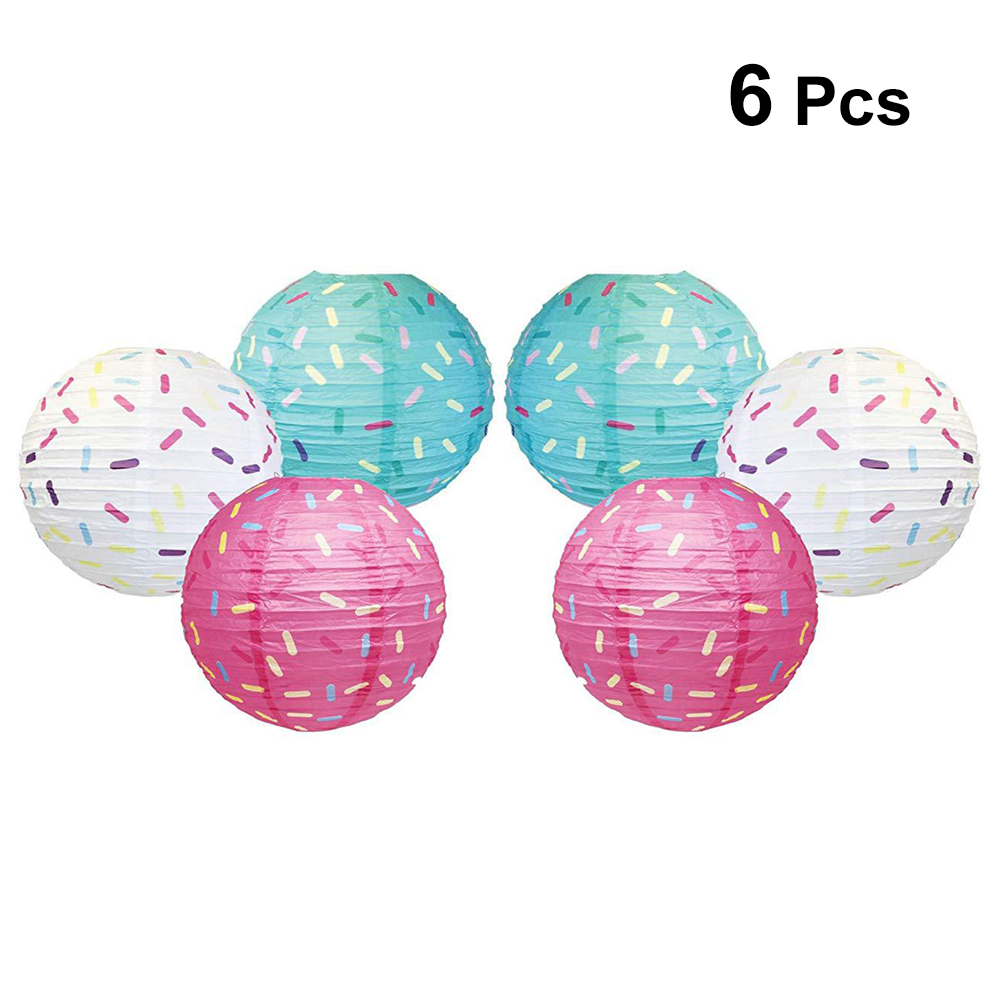 MLINS 6 Pcs Decor Colored Paper Lanterns Room Interior Decoration ...