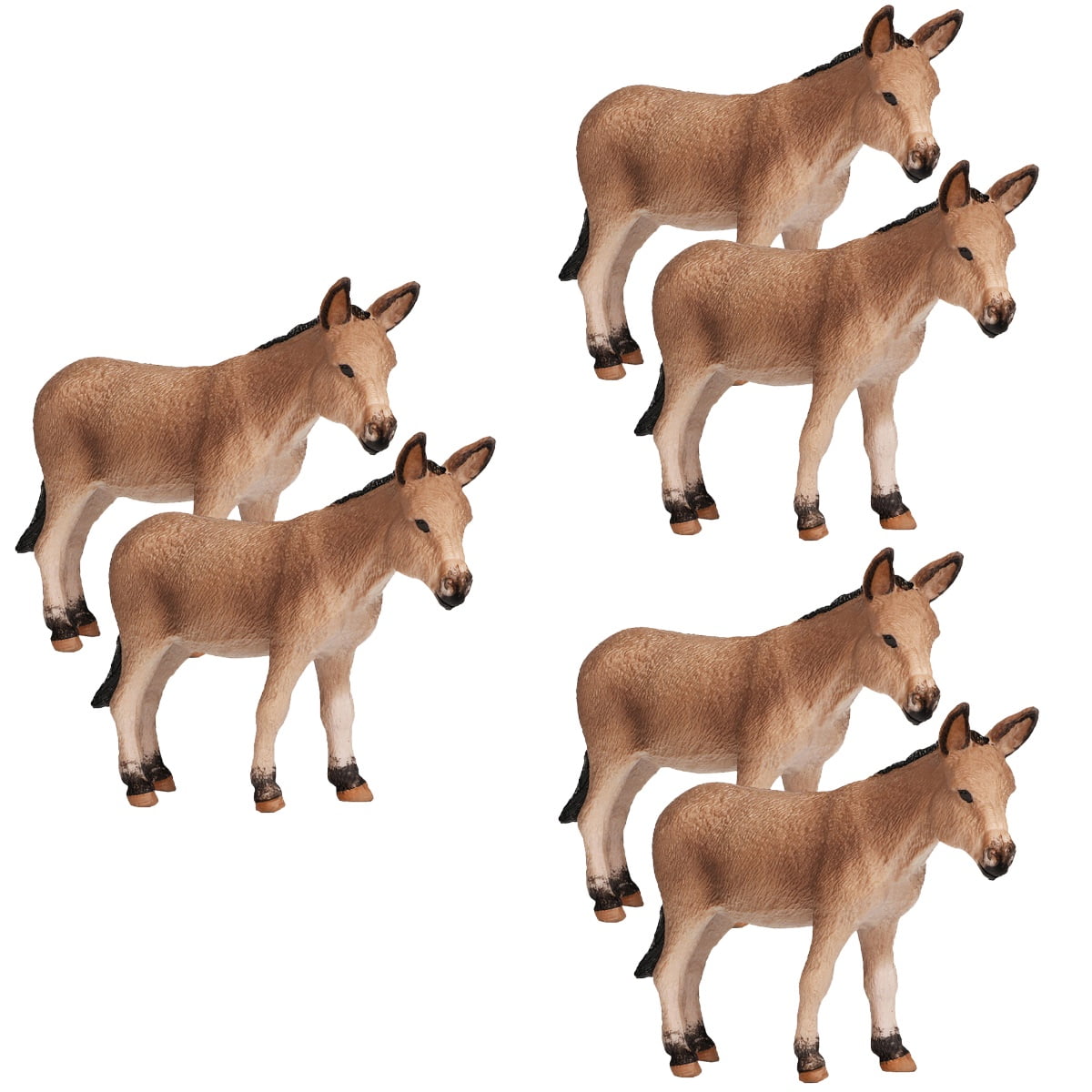 MLINS 6 Pcs Donkey Model Desktop Donkey Decoration Standing Donkey Toy ...