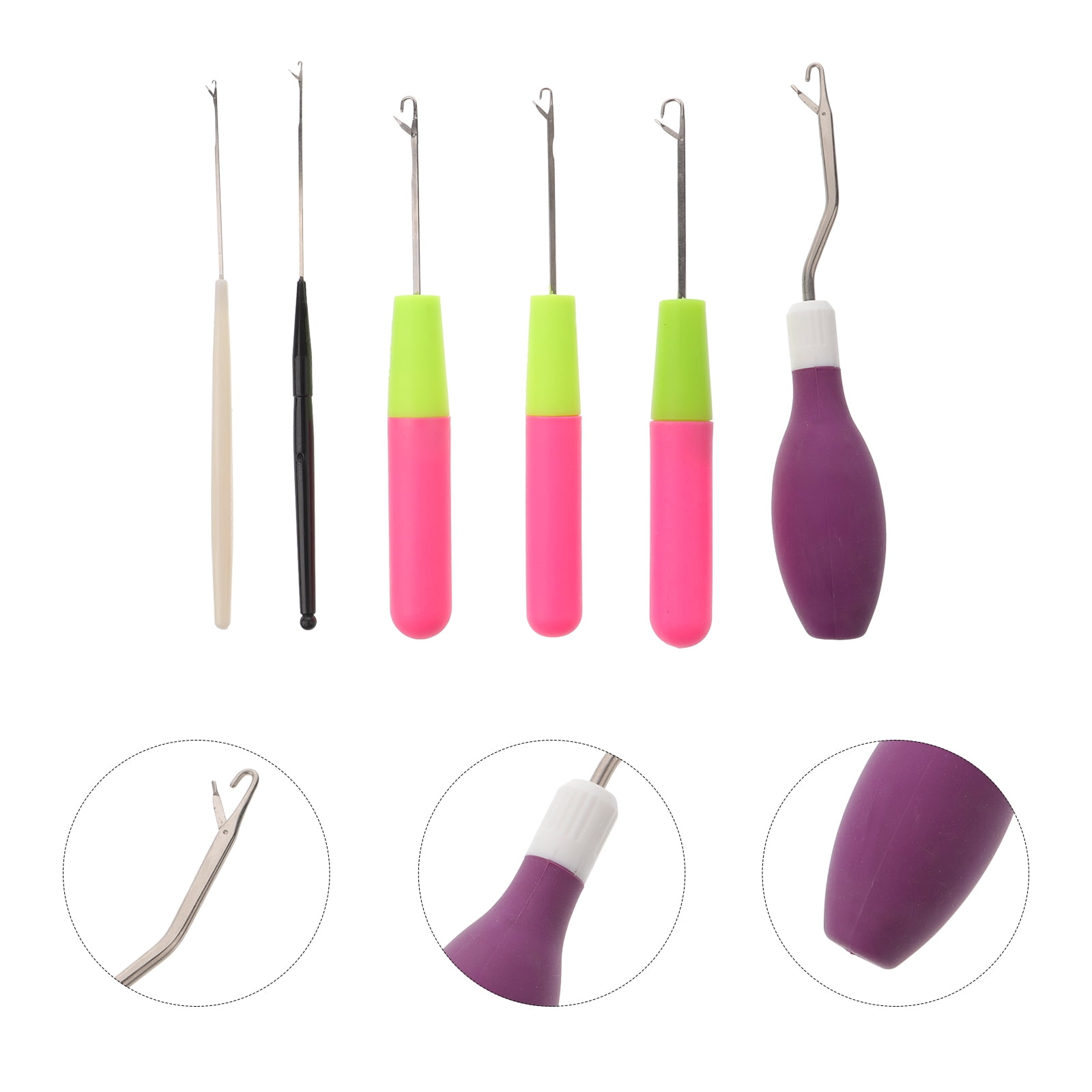 MLINS 6 Pcs Dreadlocks Making Tool Crochet Needle Kit Hook Braids ...