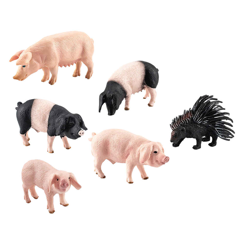 DINHEAROM Poultry Toy PVC Assorted Color for Children Indoor Play 6Pcs ...