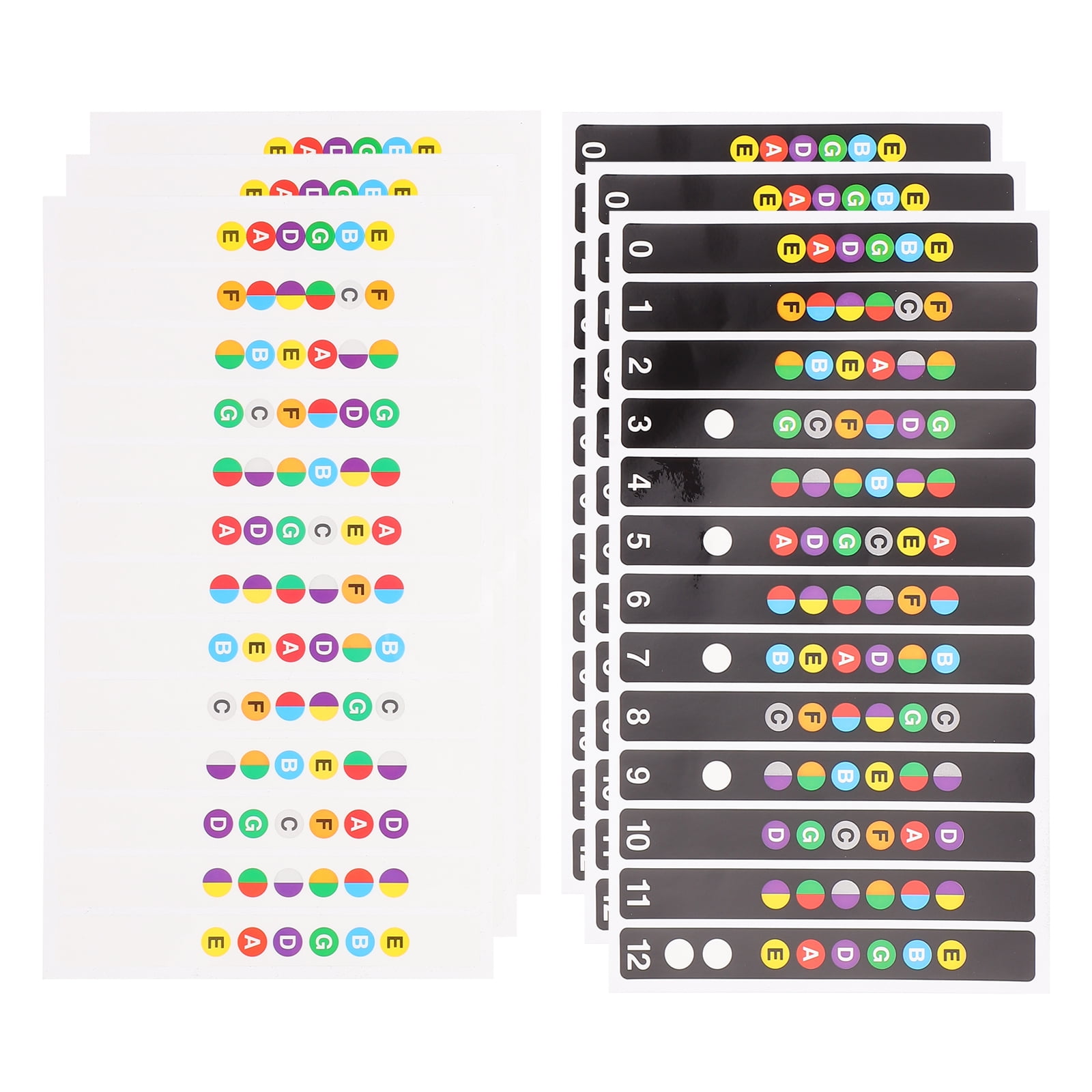 MLINS 6 Pcs Fretboard Decals Guitar Scales Sticker Fingerboard Position ...