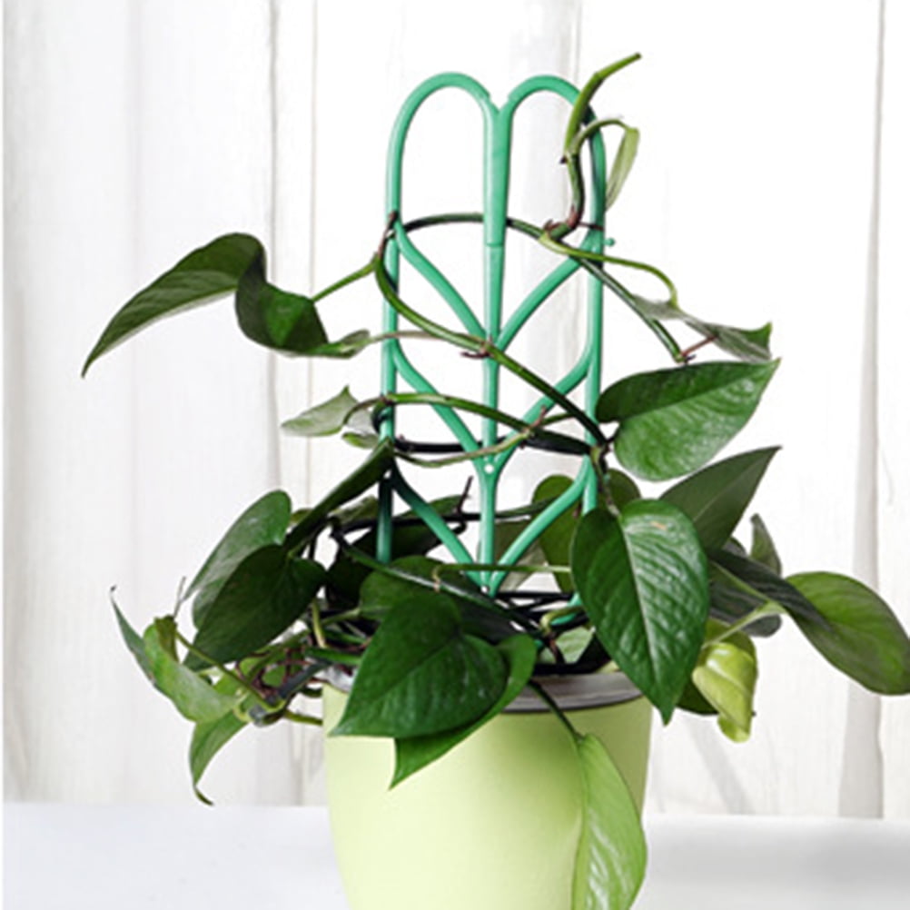 MLINS 6 Pcs Garden Trellis for Mini Climbing Plants Leaf Shape Potted ...
