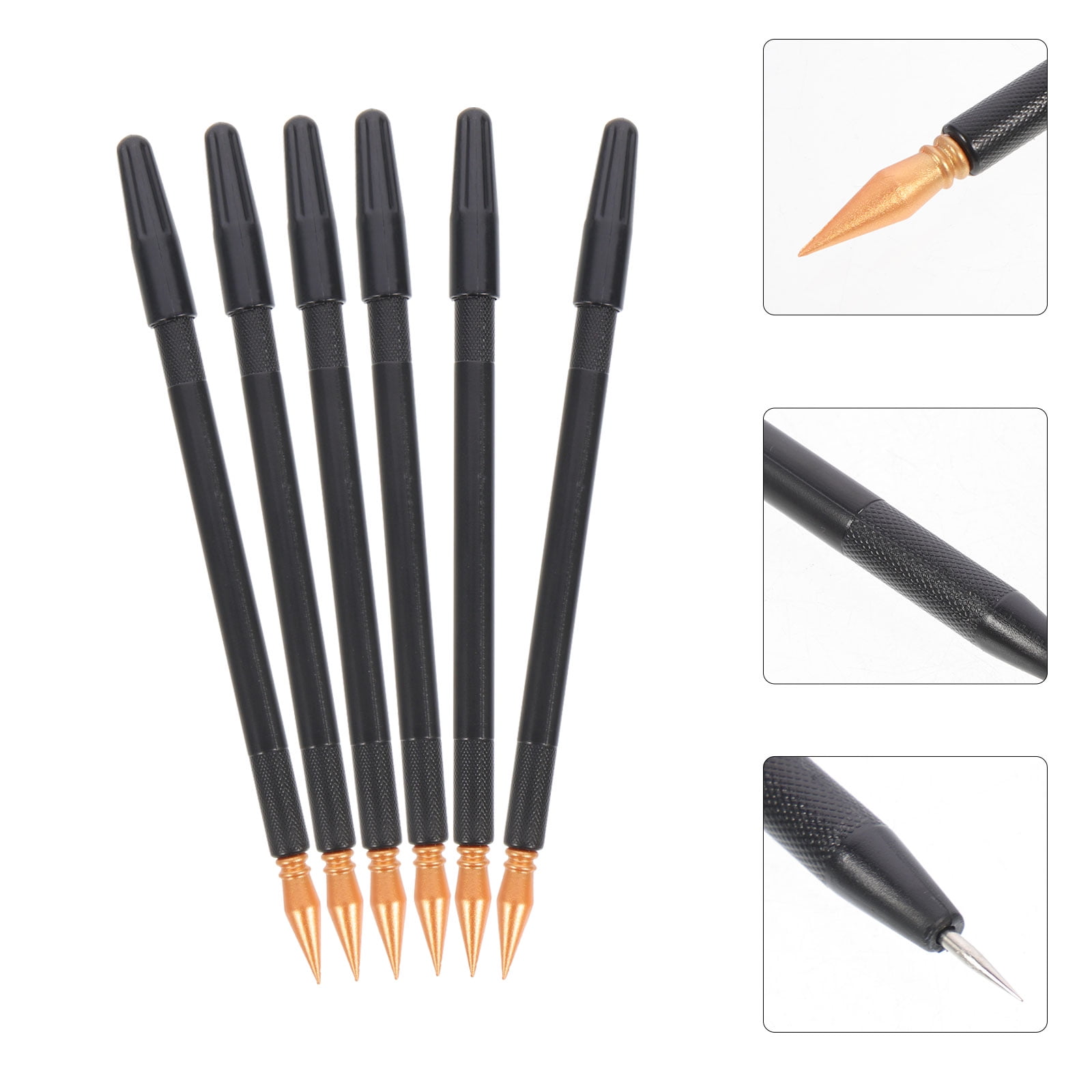MLINS 6 Pcs Kid Paint Tool Drawing Pen Scratchboard Paper Child Black ...