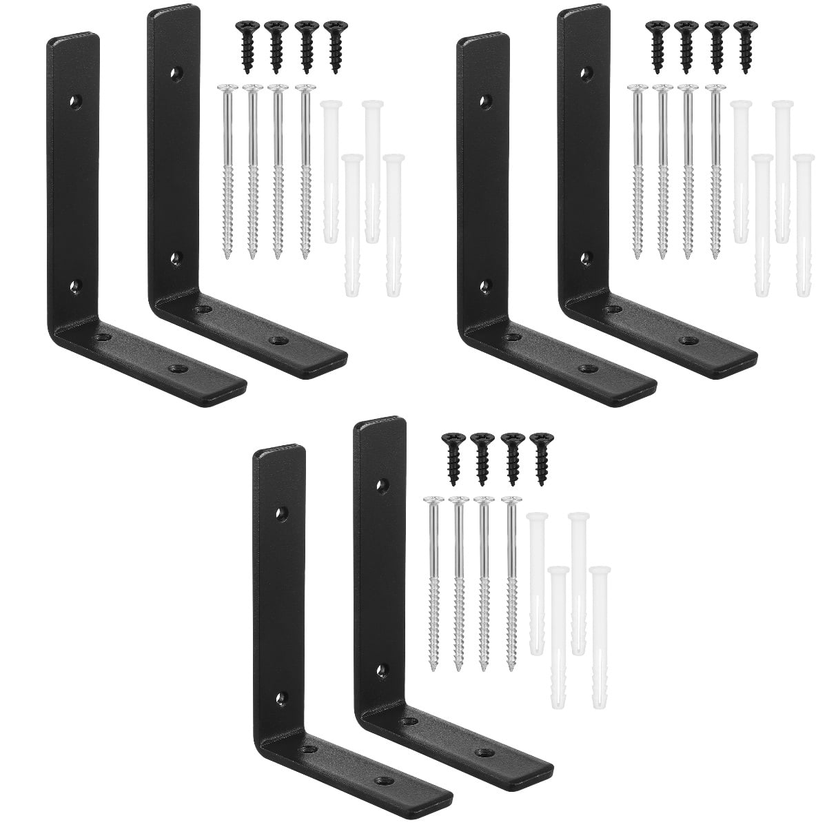 MLINS 6 Pcs L Shaped Brackets Wall Brackets For Shelves Right Angle ...