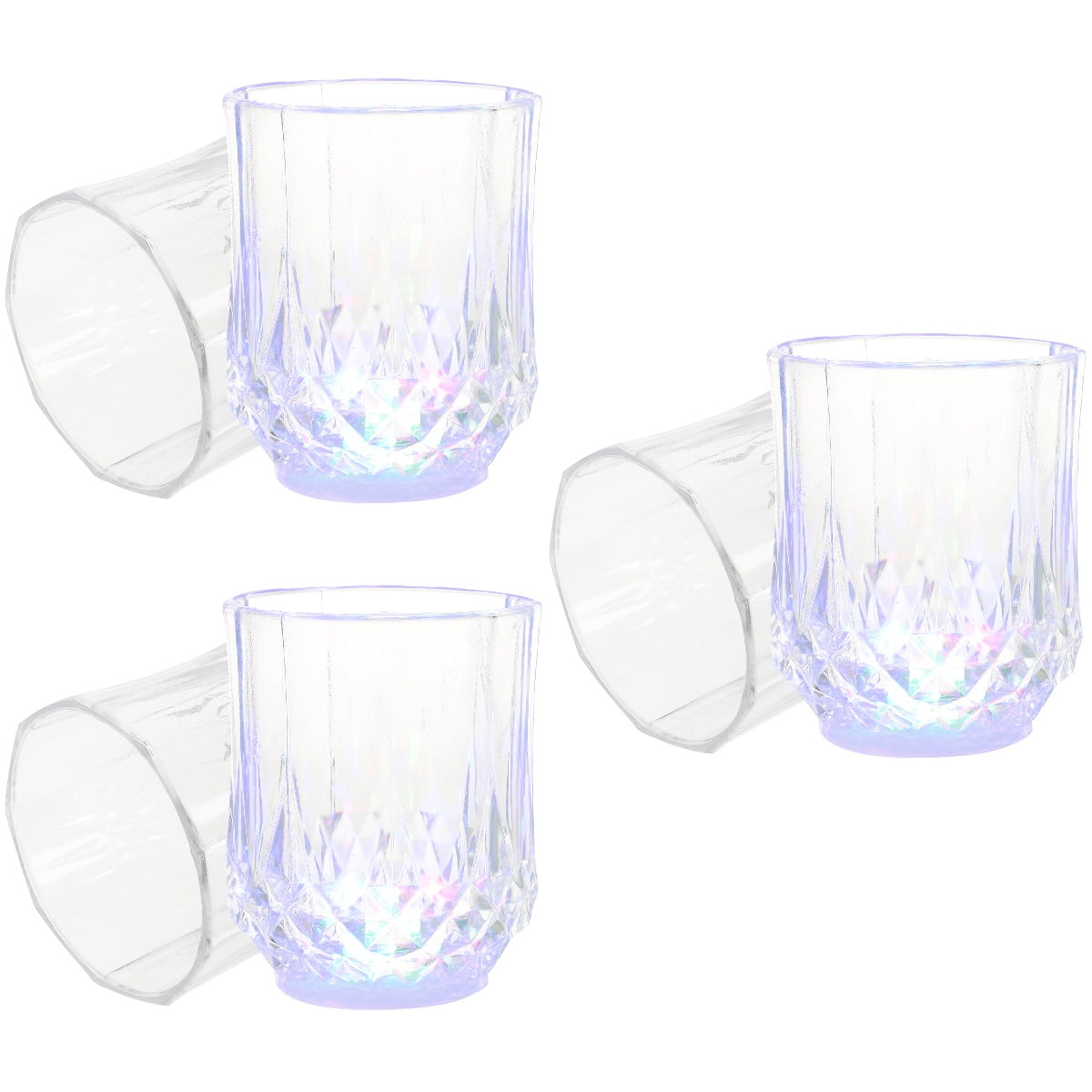 MLINS 6 Pcs Light Up Cups LED Glowing Wine Glasses Flashing Tumbler ...