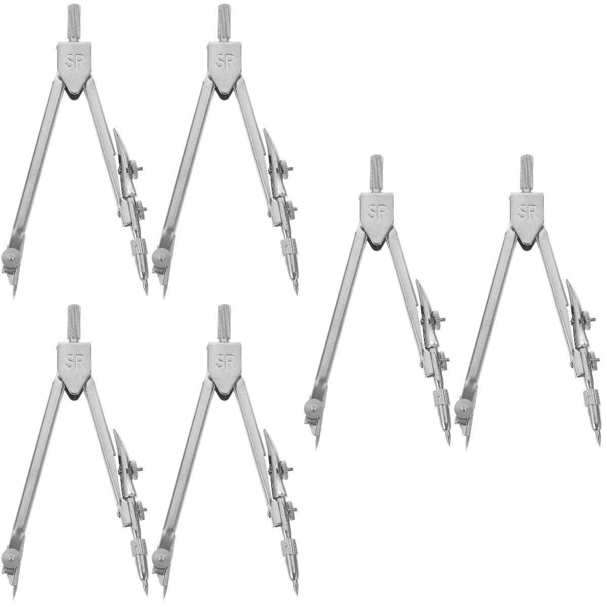 MLINS 6 Pcs Metal Leather Craft Compass Portable Scribing Gauge ...