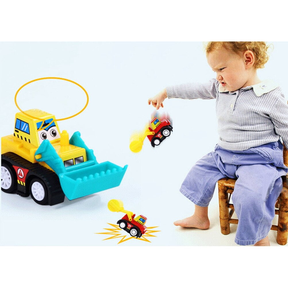 MLINS 6 Pcs Mini Friction Powered Toy Car Engineering Vehicle Toy Early ...