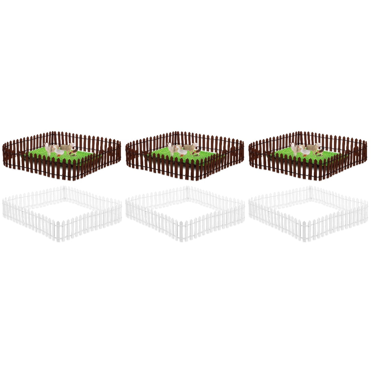 MLINS 6 Pcs Mini House Wooden Fences Landscape Fences Household ...