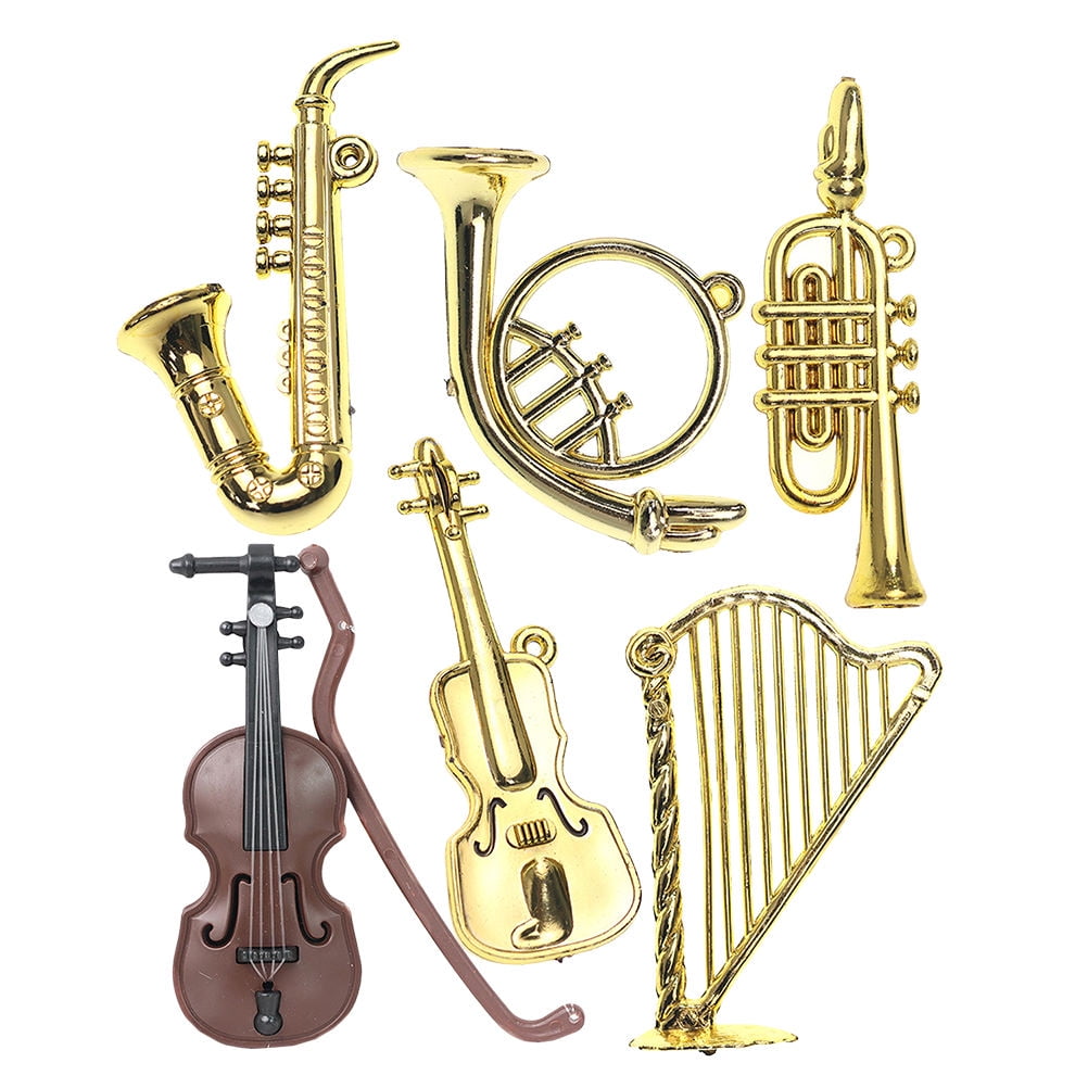 MLINS 6 Pcs Mini Musical Instrument Toys Miniatures Accessories ...