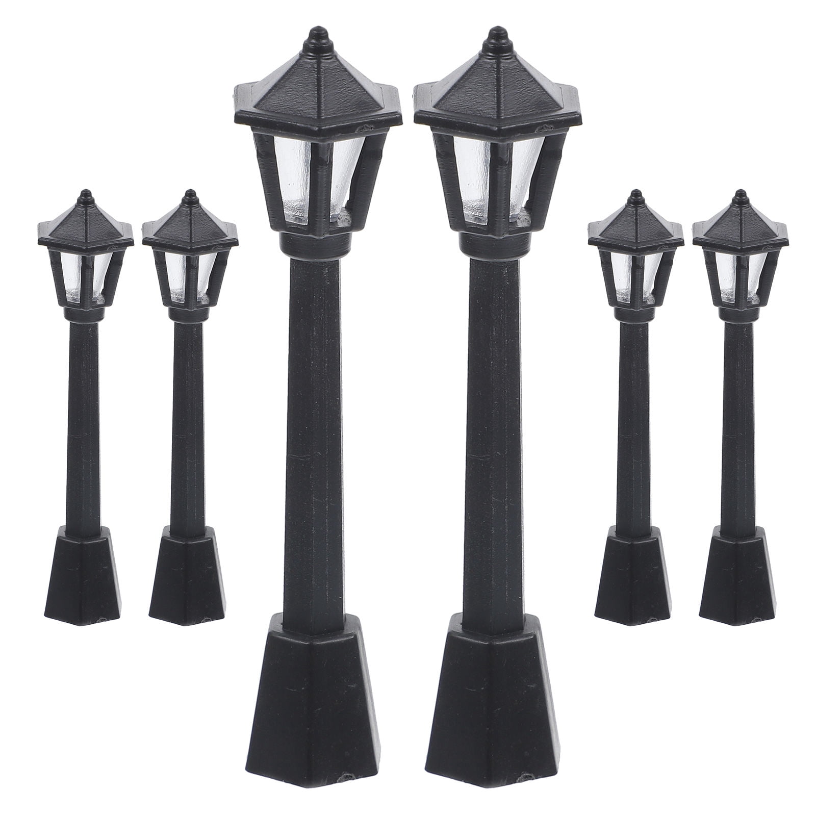 MLINS 6 Pcs Miniature Street Lamps Model House Accessories Doll Garden ...