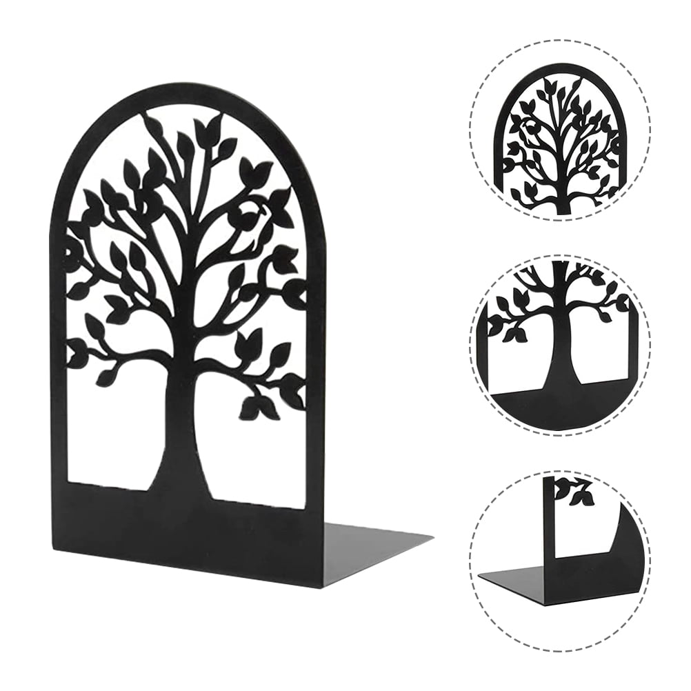 MLINS 6 Pcs Office Bookends Bookshelf Stand Supports Accesories Library ...