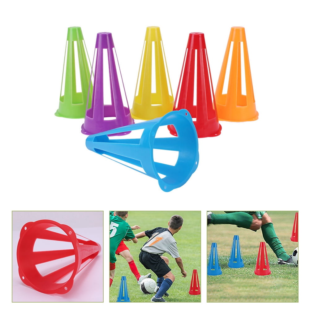 MLINS 6 Pcs Poles Cones Sports Soccer Training Obstacles Football ...