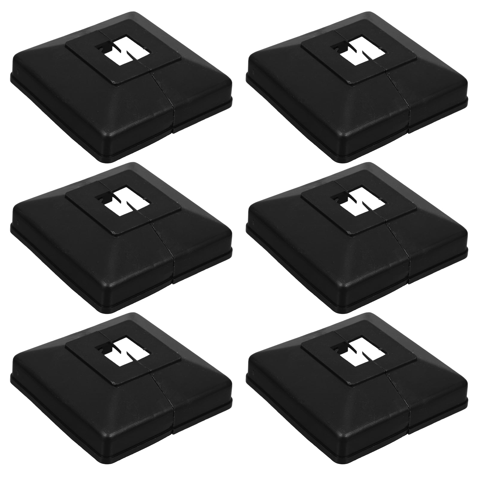 MLINS 6 Pcs Rail Post Covers Base Plate Fence Toppers Decorative Skirt ...