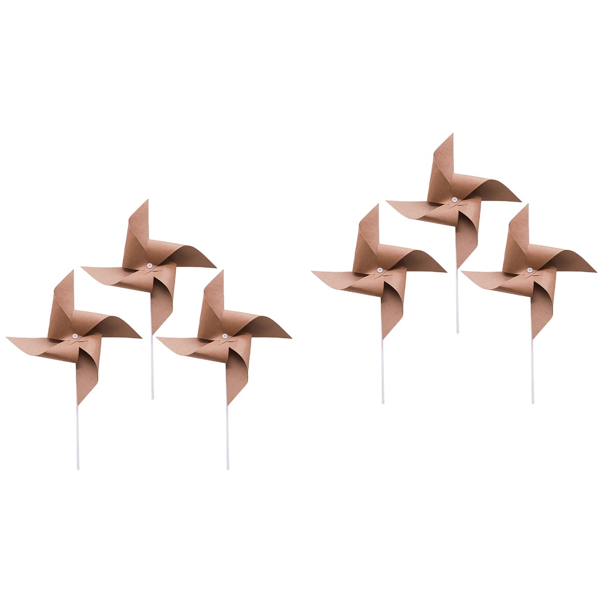 MLINS 6 Pcs Retro Style Windmills Kraft Paper Windmill Birthday Party ...
