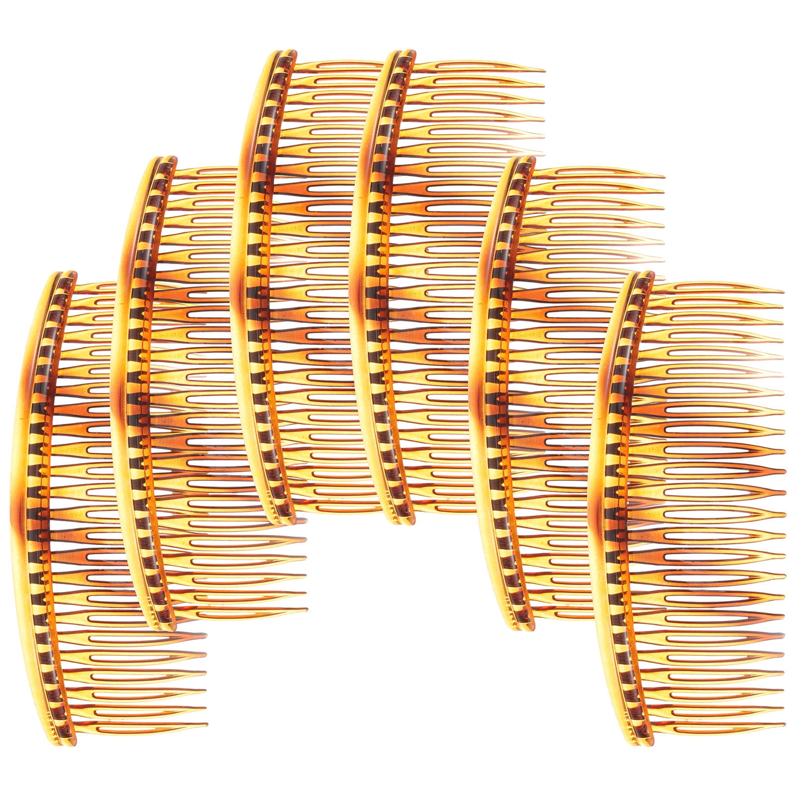 Milisten Reducing Hair Breakage Combs Light Brown 6Pcs 4.7x2in ...