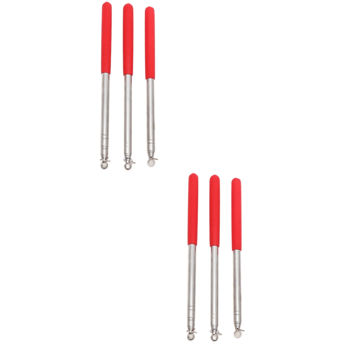 MLINS 6 Pcs Stainless Steel Stretchable Flagpoles Tour Guide Telescopic ...