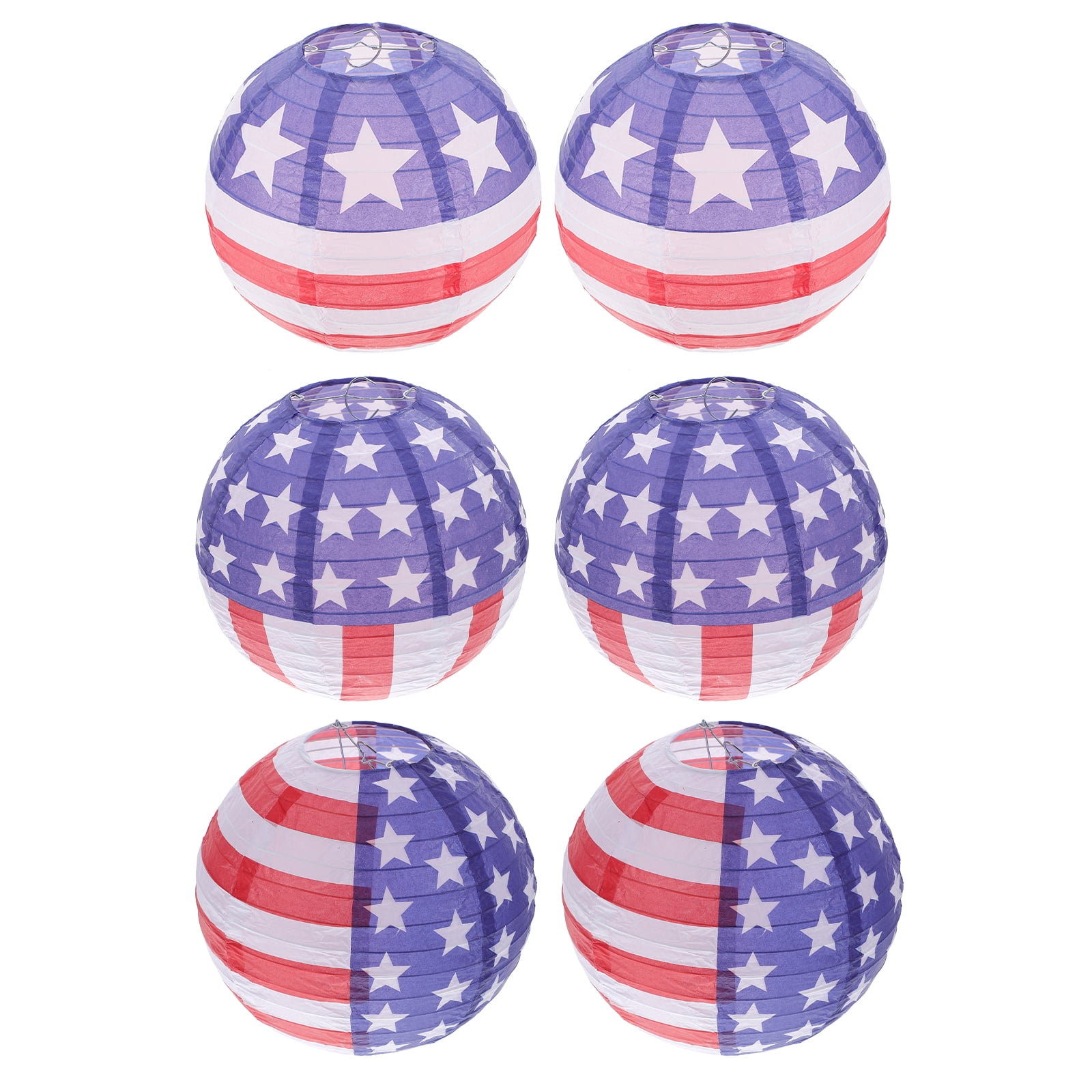 MLINS 6 Pcs Tangled Lanterns American Flag Warm Atmosphere Decoration ...