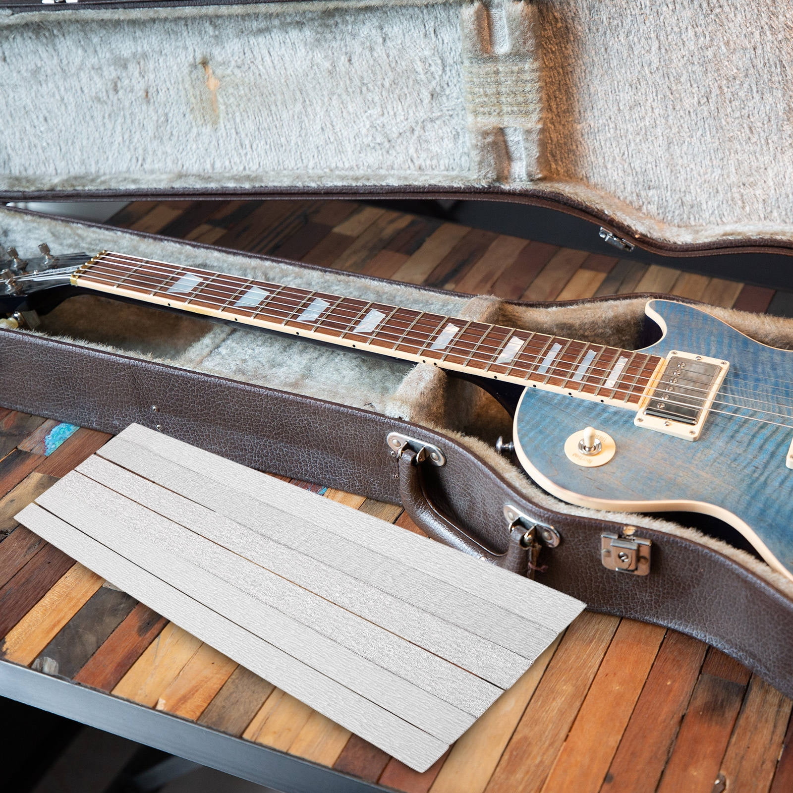 MLINS 6 Pcs Tools Fret Polishing Kit for Electric Guitar Maintenance ...