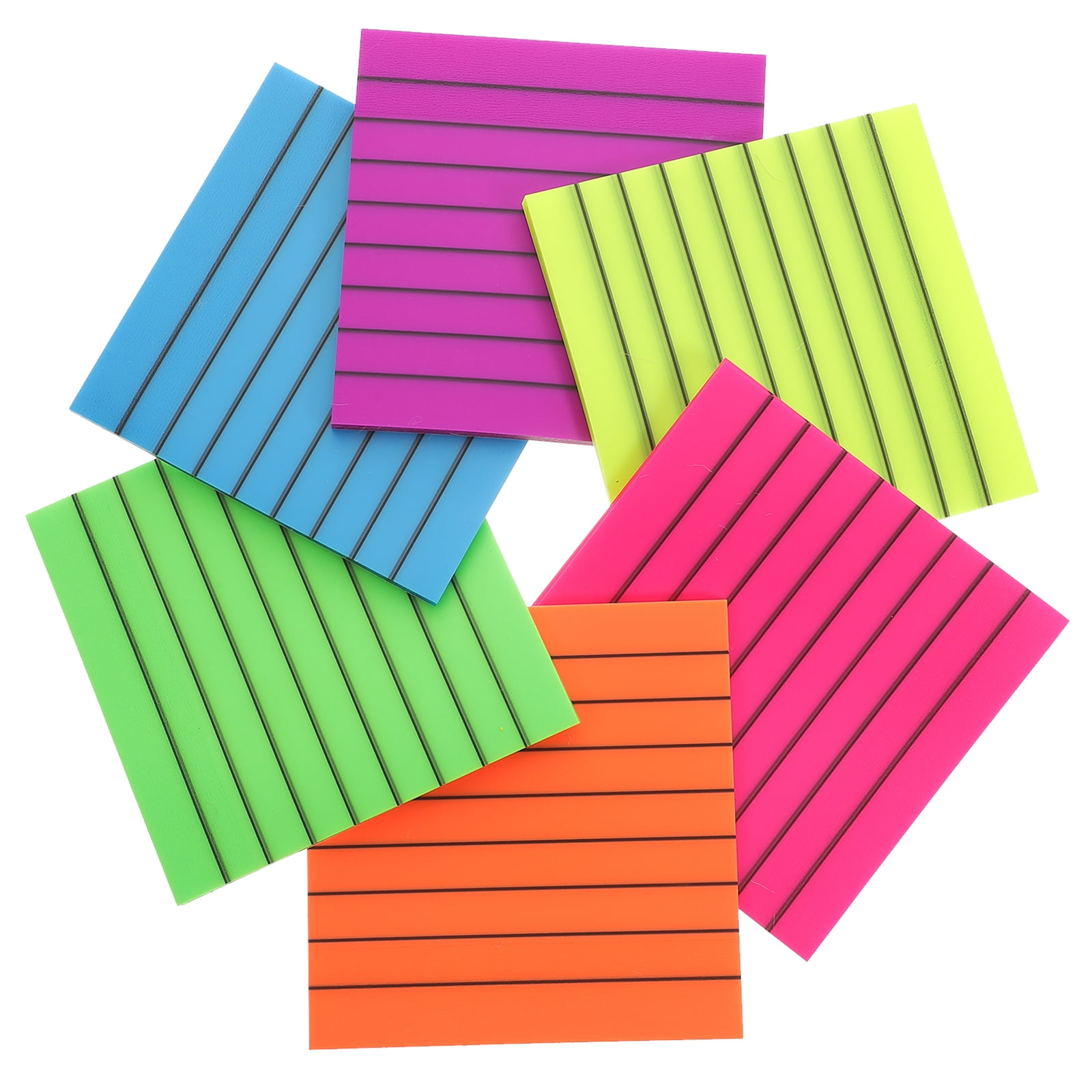 MLINS 6 Sets Flashcards Fluorescent Highlight Stickers Book Strips ...