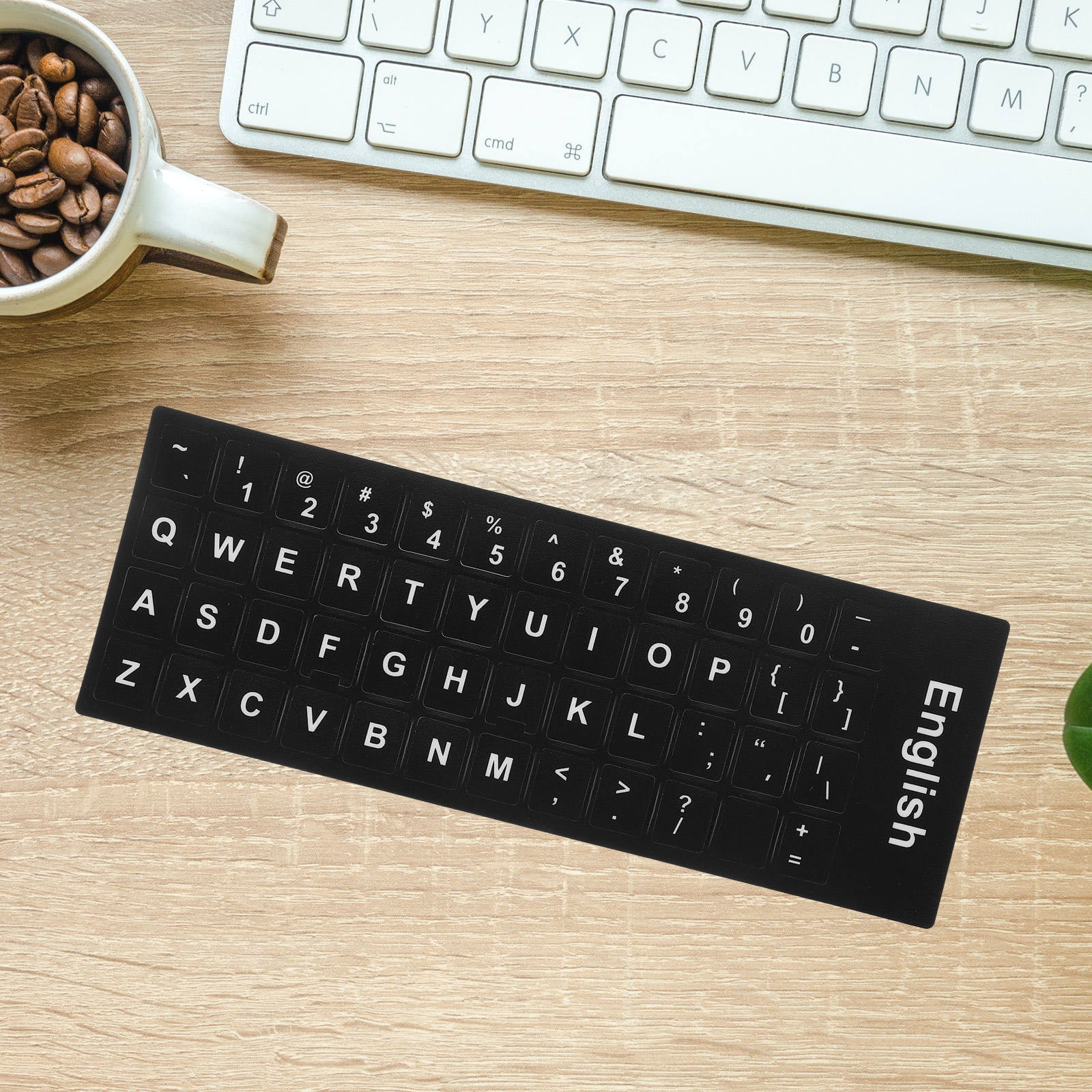 MLINS 6 Sheets Language Lettering Stickers Computer Keyboard Decals ...