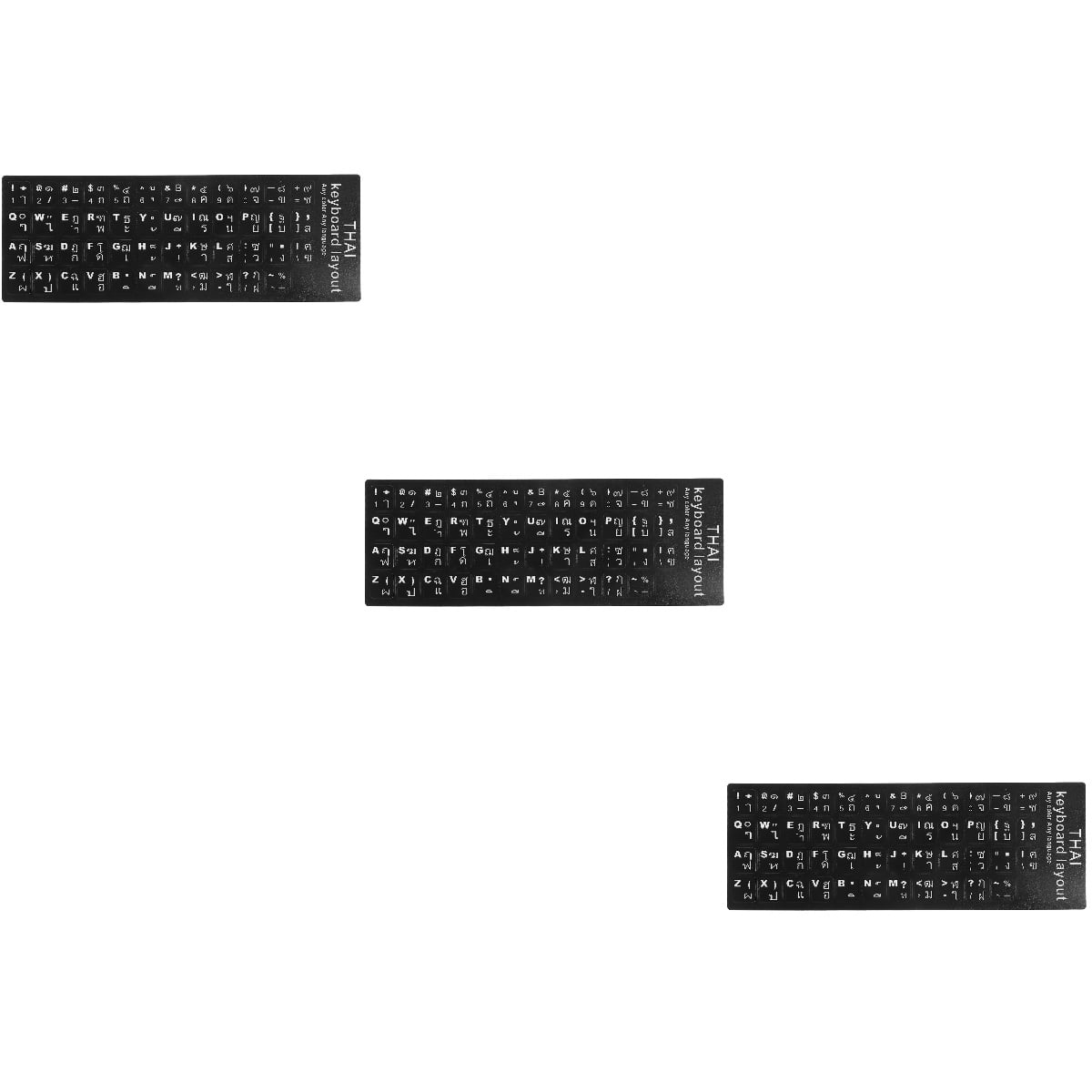 MLINS 6 Sheets of Replacement Keyboard Stickers Thai-language Stickers ...