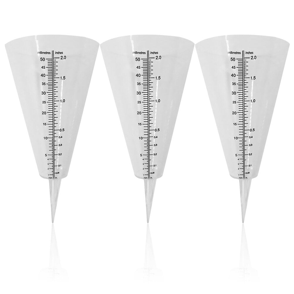 MLINS 6 pcs Cone Shaped Rain Gauge Useful Rainfall Meter for Garden ...