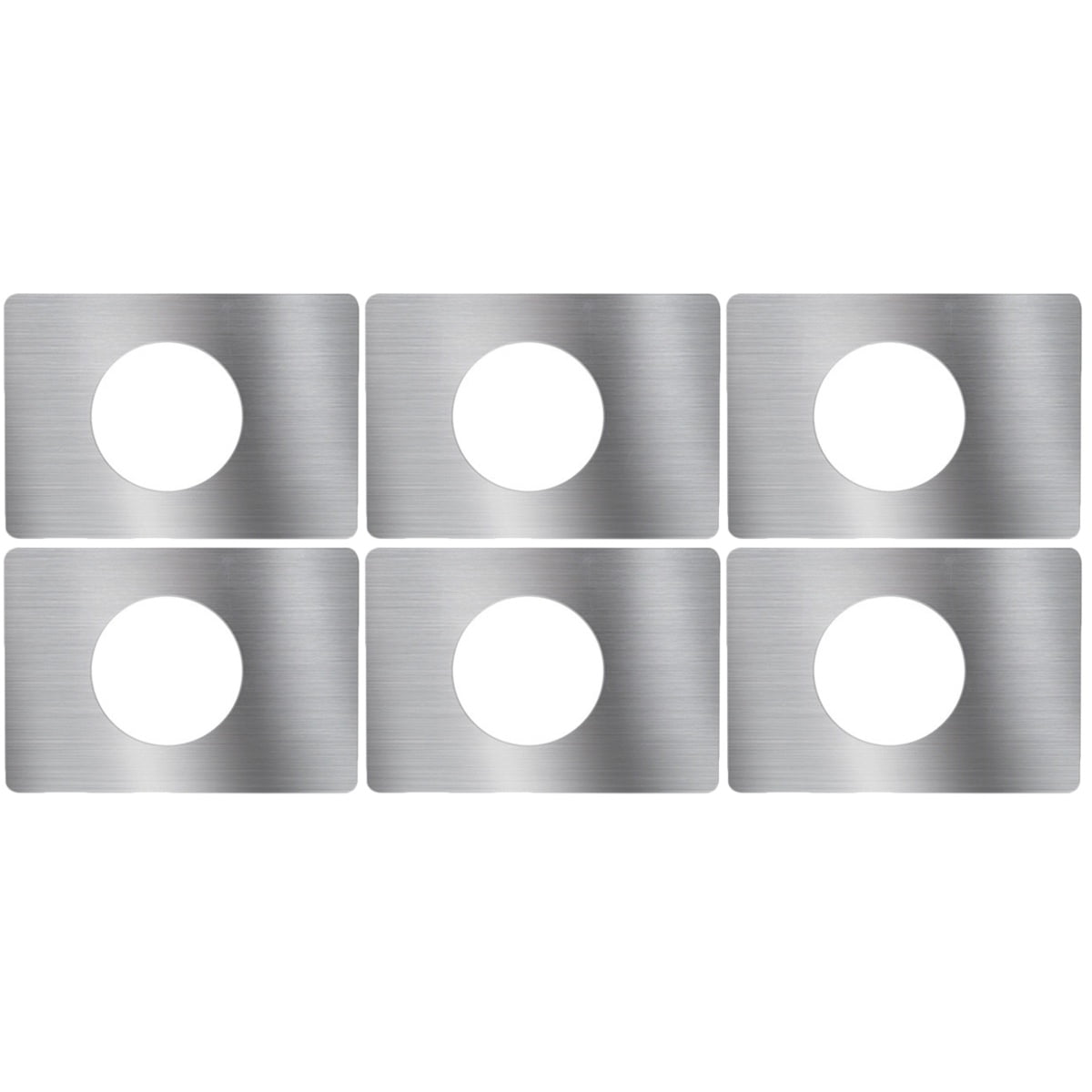MLINS 6 pcs Door Hole Cover Plate Stainless Steel Door Strike Plate ...