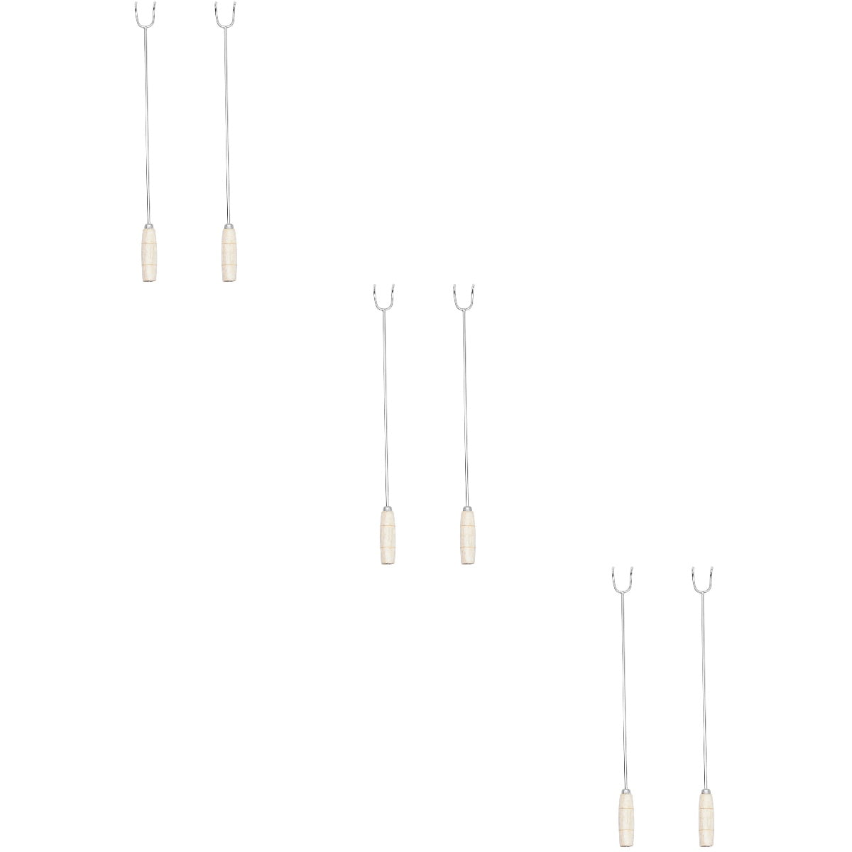 MLINS 6 pcs Food Flipper Meat Fork Stainless Steel Grill Flipper BBQ ...