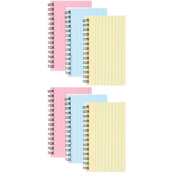 MLINS 6 pcs Index Cards Mini Spiral Notepads Mini Spiral Notebooks ...