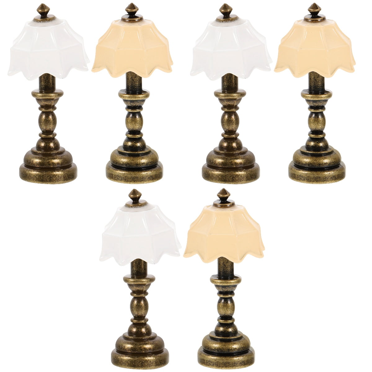 MLINS 6 pcs Miniature Lamp Children Miniature Toy Tiny House Bedside ...