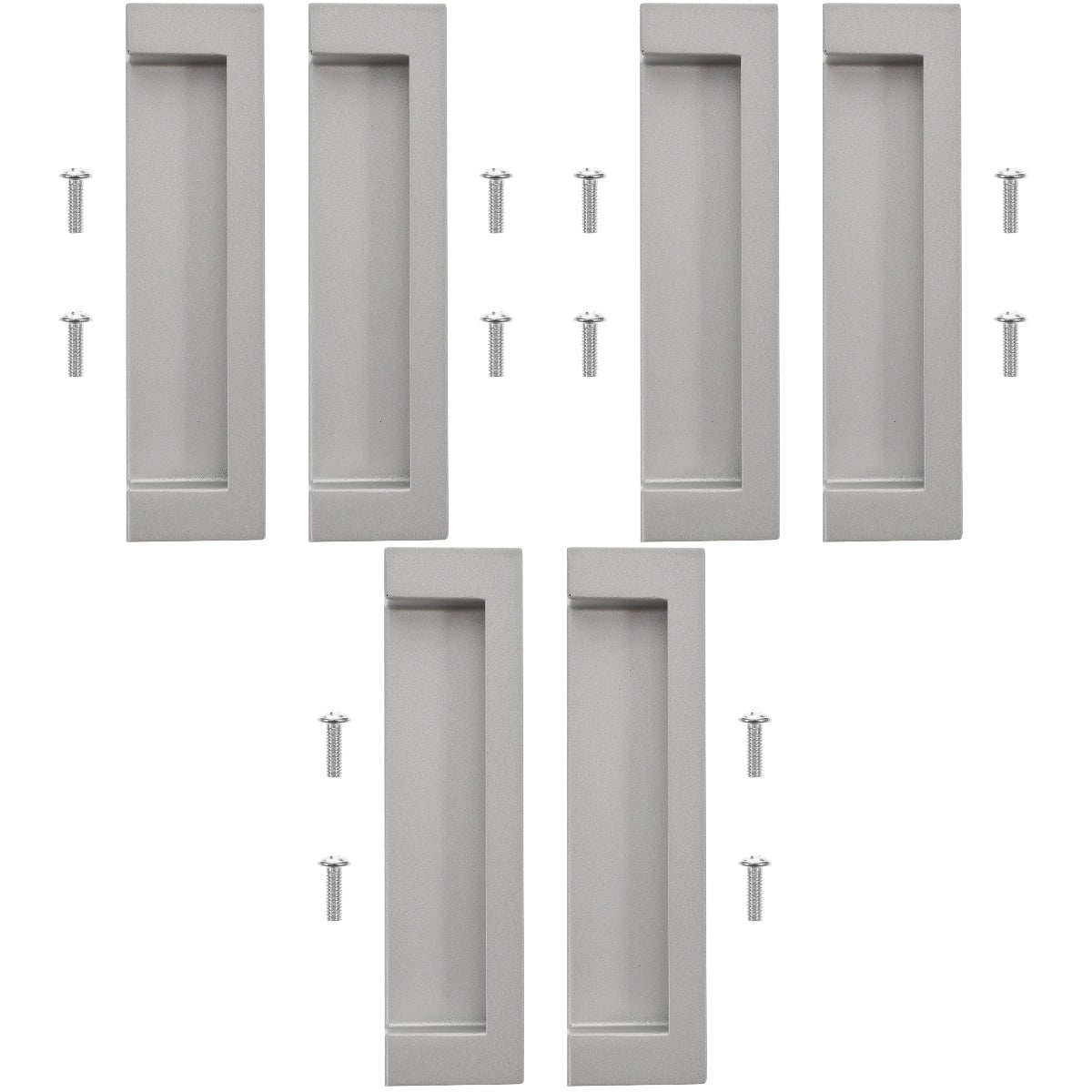 MLINS 6 pcs Recessed Door Handle Concealed Barn Door Pull Furniture ...
