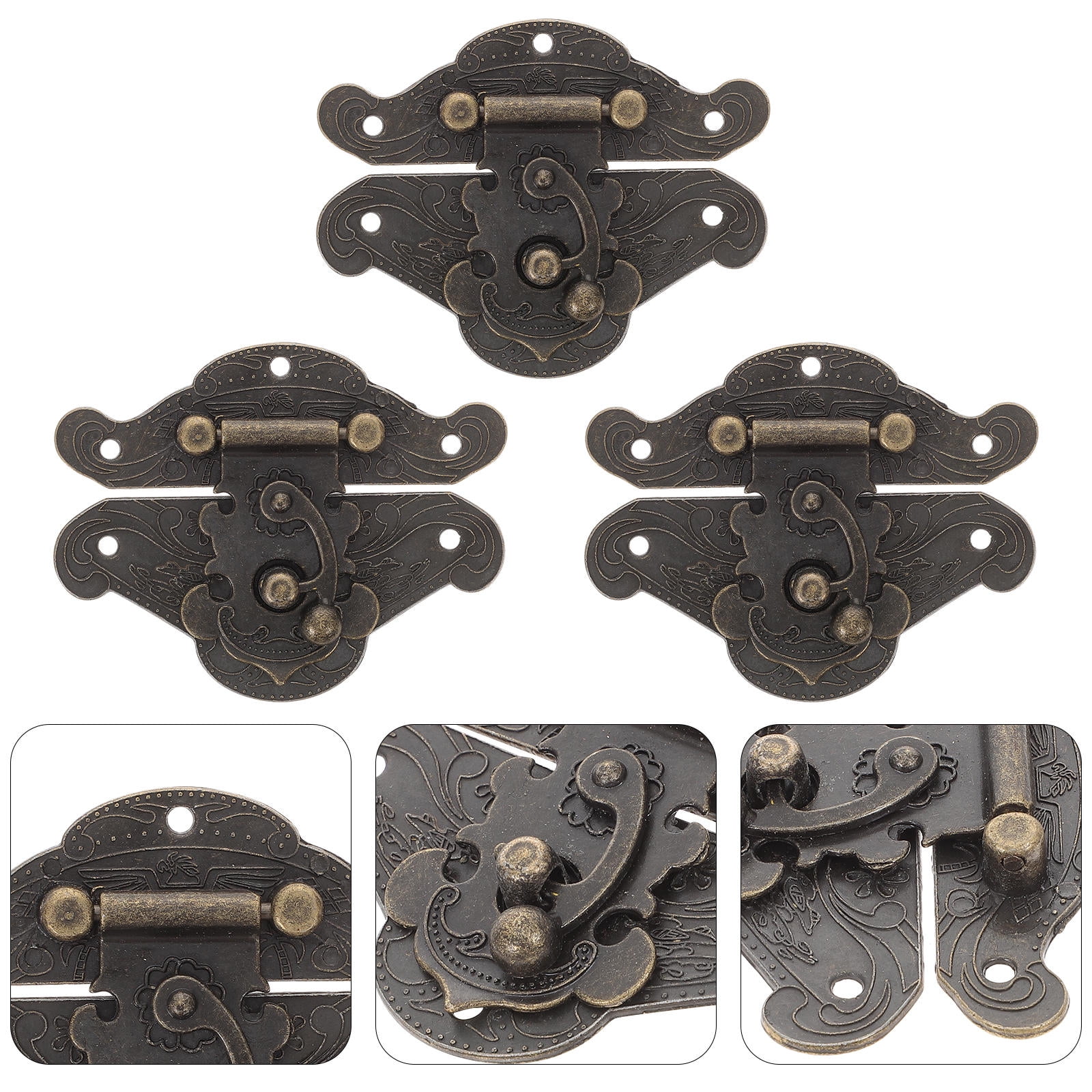 MLINS 6 pcs Right Latch Hasp Swing Arm Hasp Wooden Case Latch Jewelry ...
