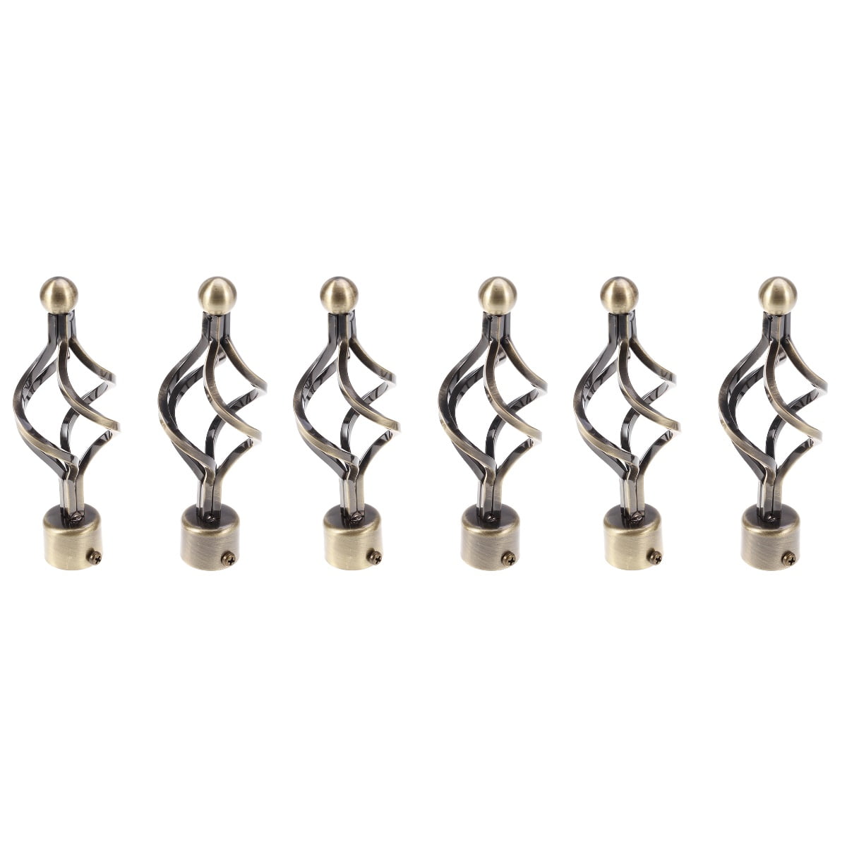 MLINS 6 pcs Rome Pole Curtain Rod End Decoration for Bedroom Living ...