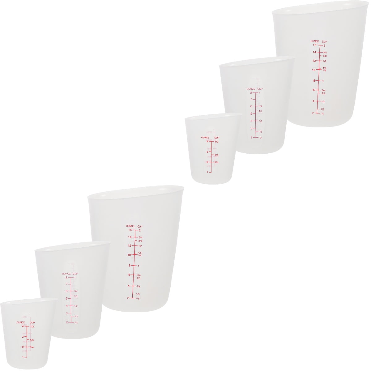 MLINS 6 pcs Silicone Measuring Cups Silicone Measuring Holders Scaled ...