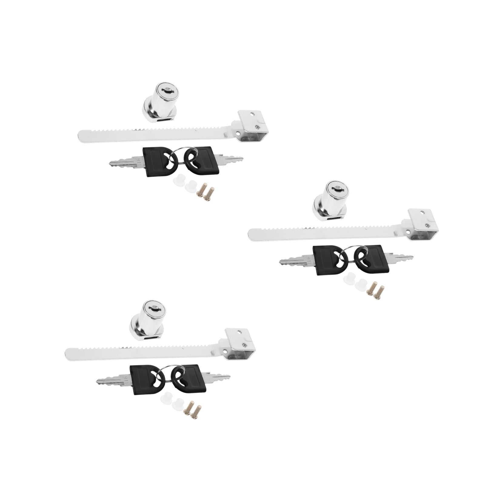 MLINS 6 pcs Sliding Glass Showcase Door Lock with Keys Window Ratchet ...