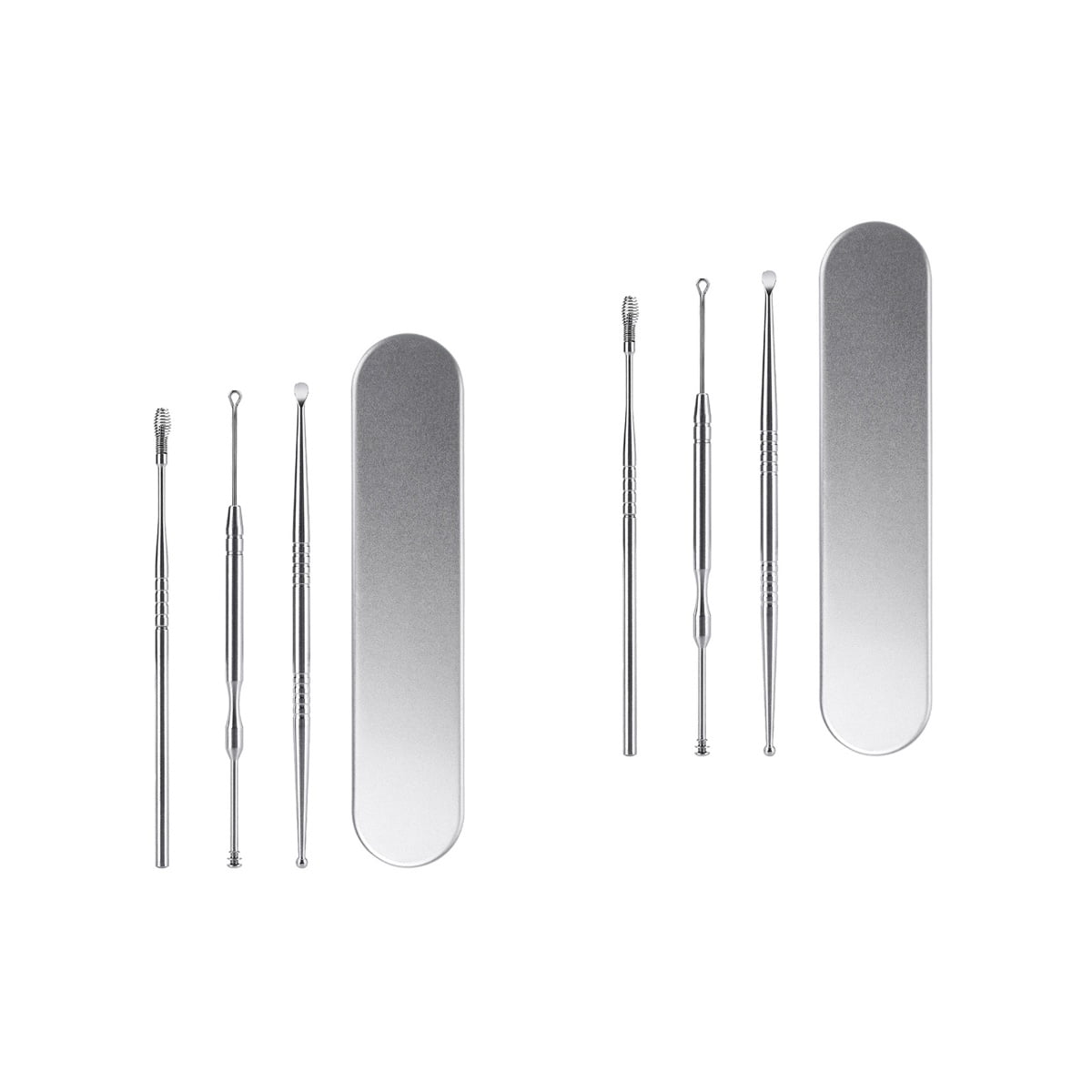 MLINS 6 pcs Stainless Steel Ear Spoon Set Ear Cleaner Curette Earwax ...